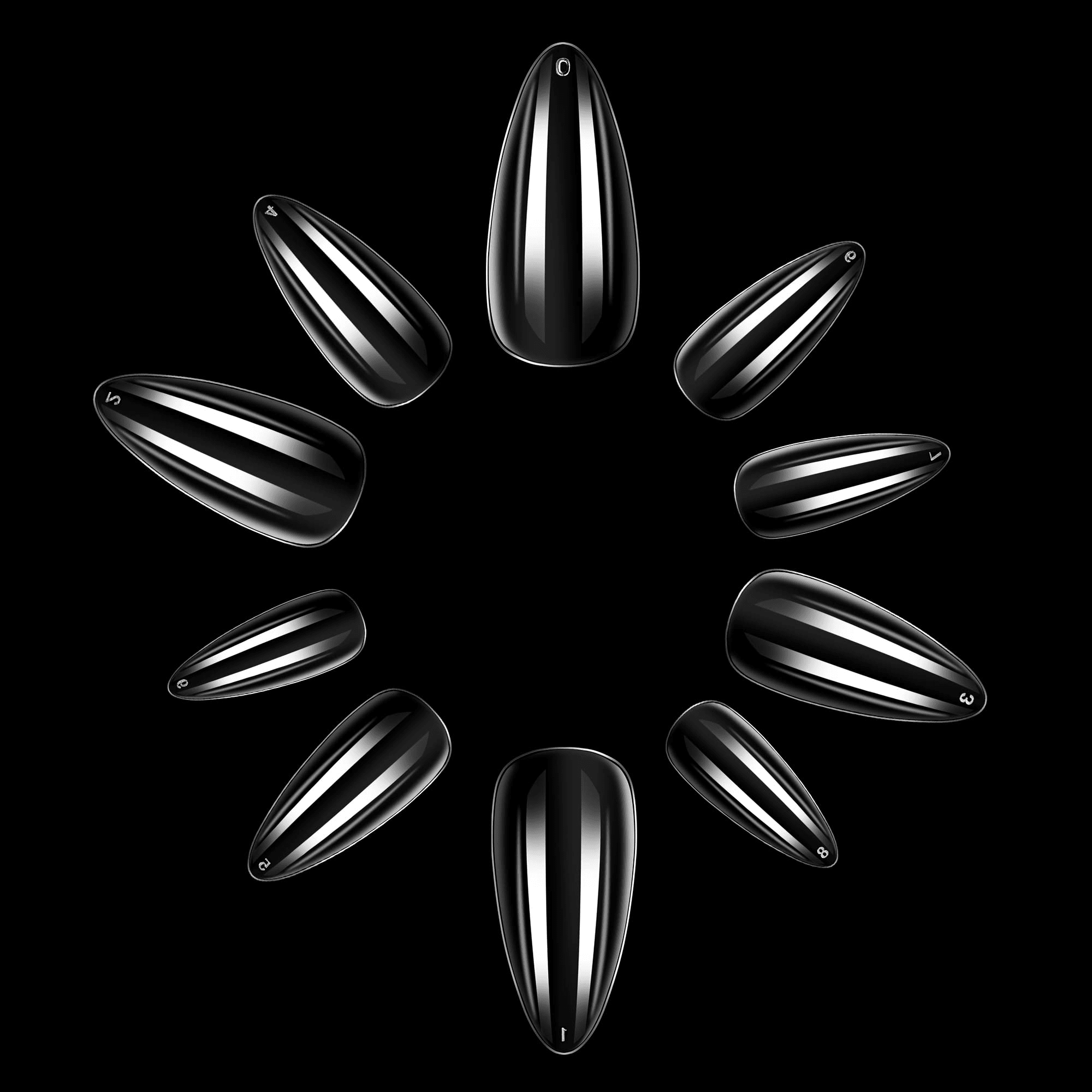 Makartt 500pcs Almond Stiletto Fake Nail Tips Full Cover False Nails