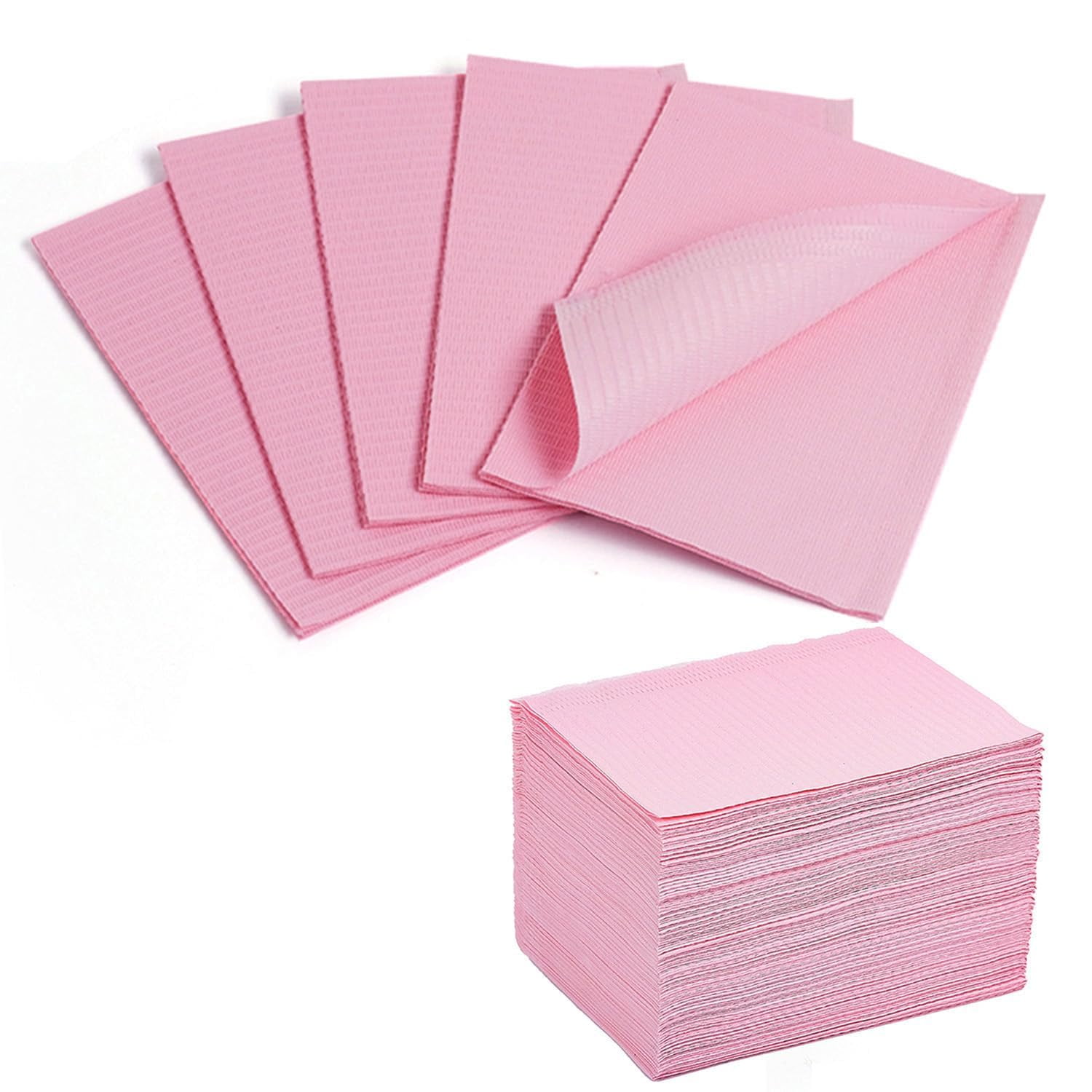 Makartt Disposable Nail Mats: 50Pcs Pink Fordable Nail Paper Towels for ...