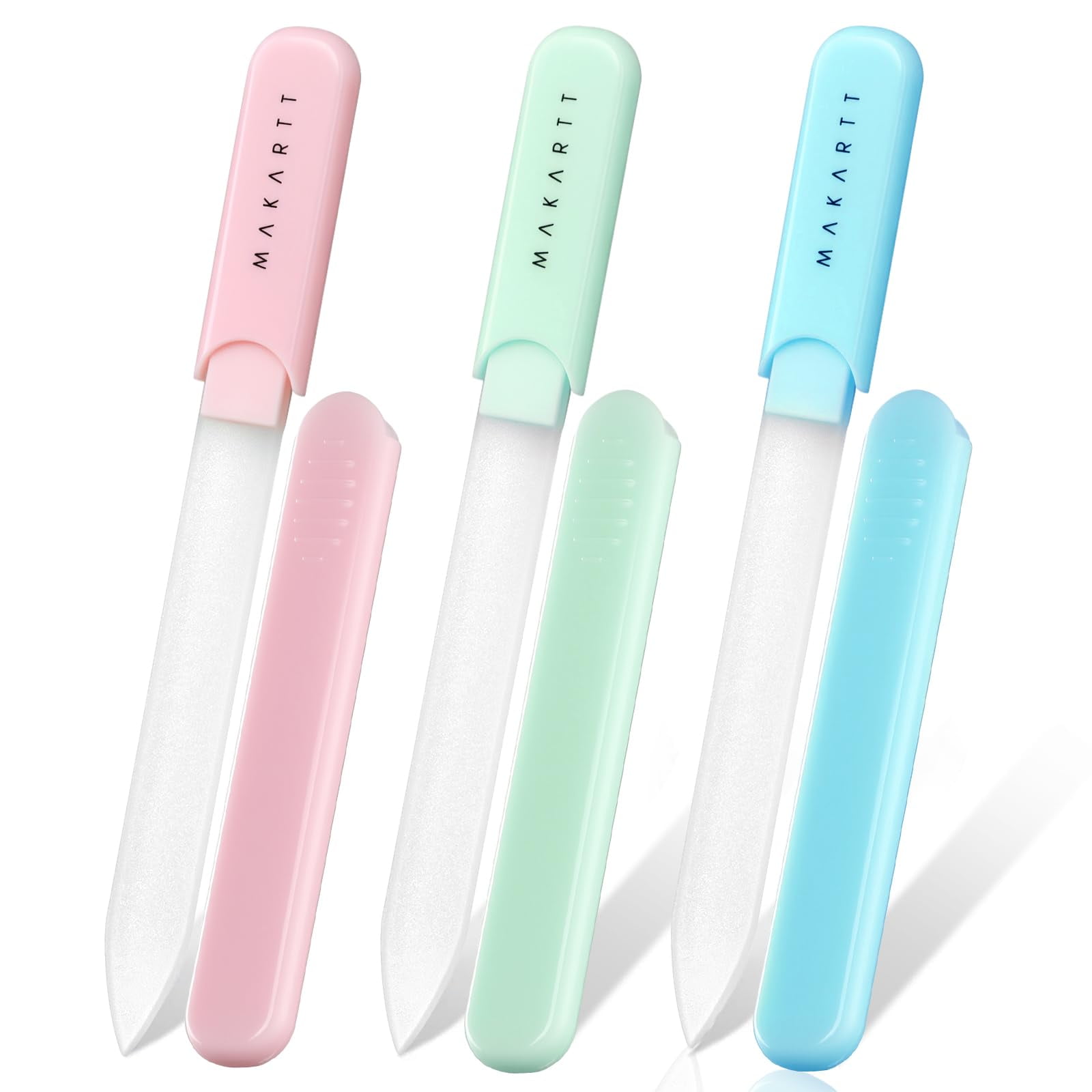 Makartt Nail Files: Glass Nail Files for Natural Nails, Double-Sided ...