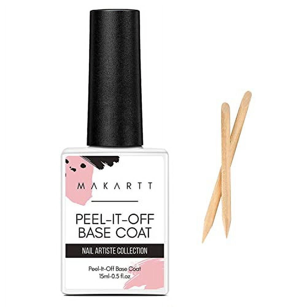 Makartt Peel Off Base Coat, 15ml UV Gel Base Coat Nail Polish Peelable ...