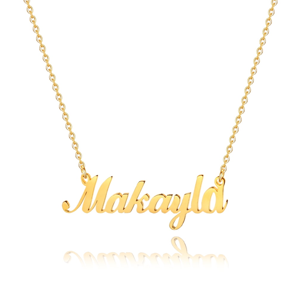 Makayla Name Necklace, 18K Gold Filled Custom Name Necklace ...