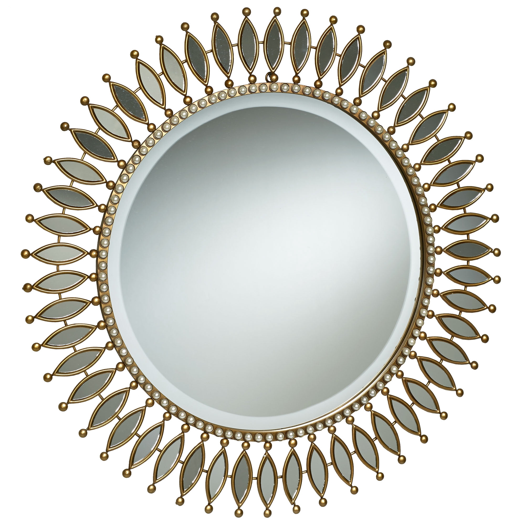 Makayla Round Wall Mirror Gold - Walmart.com
