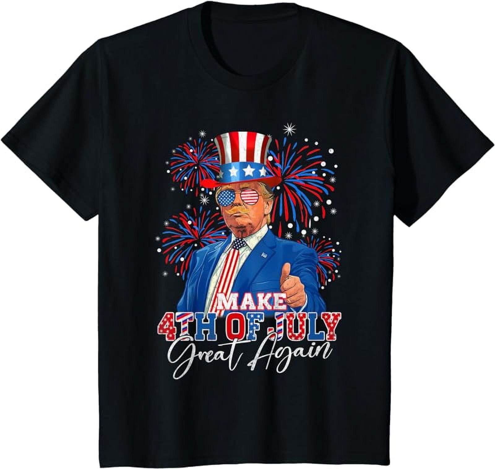 Make 4th -Of July Great Again- Patriotic Firework- Donald Trump T-Shirt ...