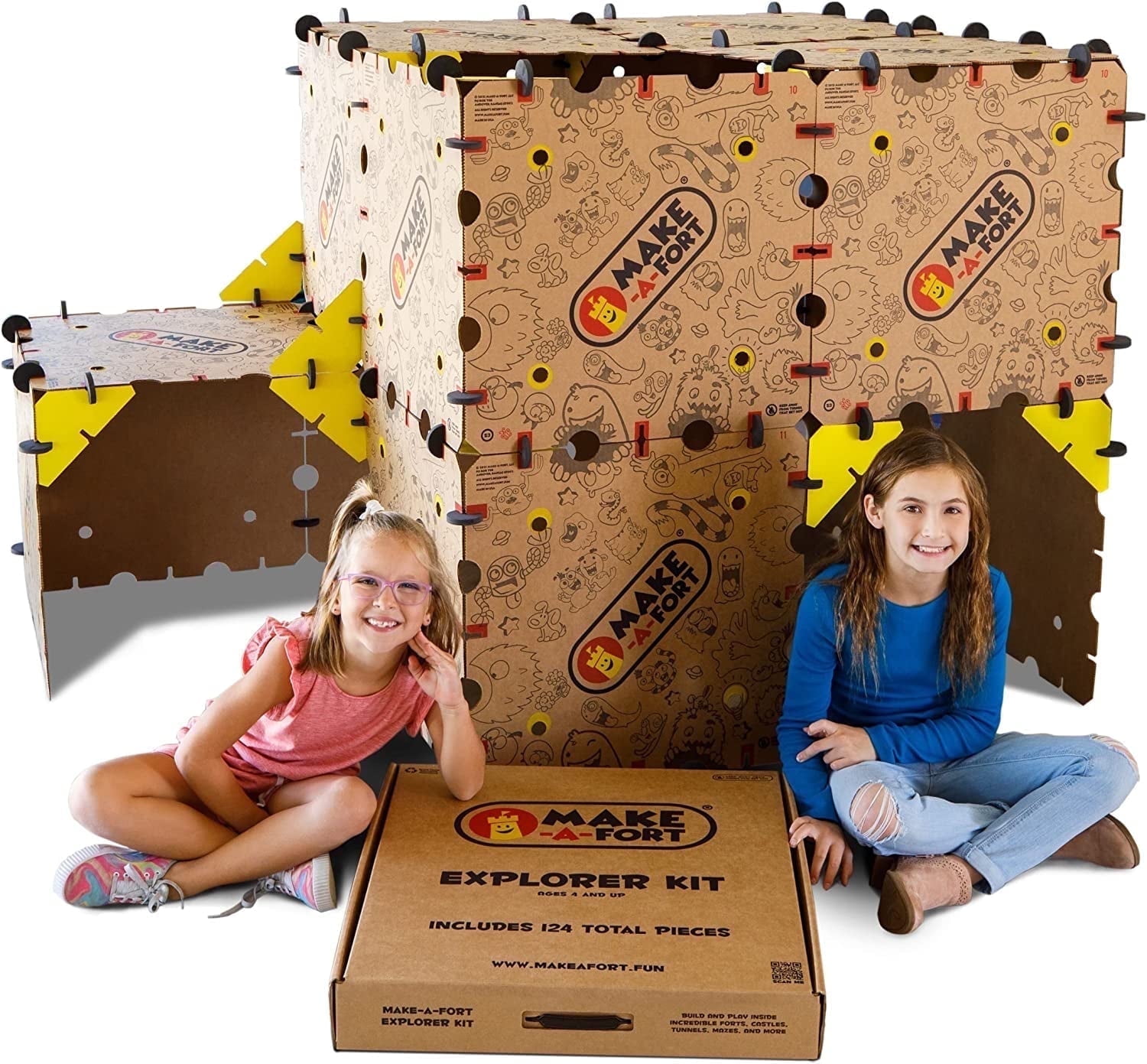 Make-A-Fort Ultimate Builder Indoor Connect & Create Giant Fort Set for ...