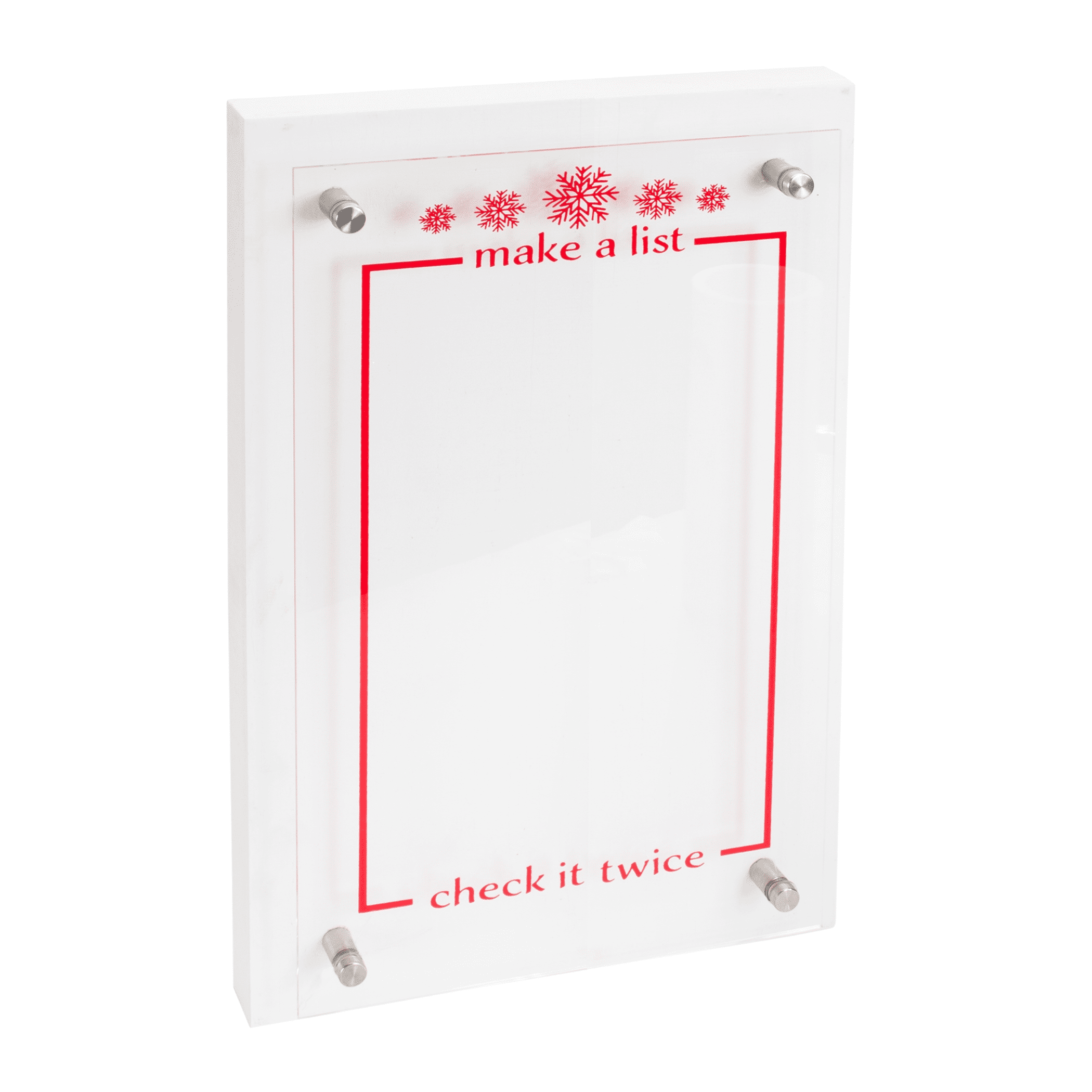 Make A List and Check It Twice Acrylic Sign 10"L x 15.5"H Acrylic/MDF ...