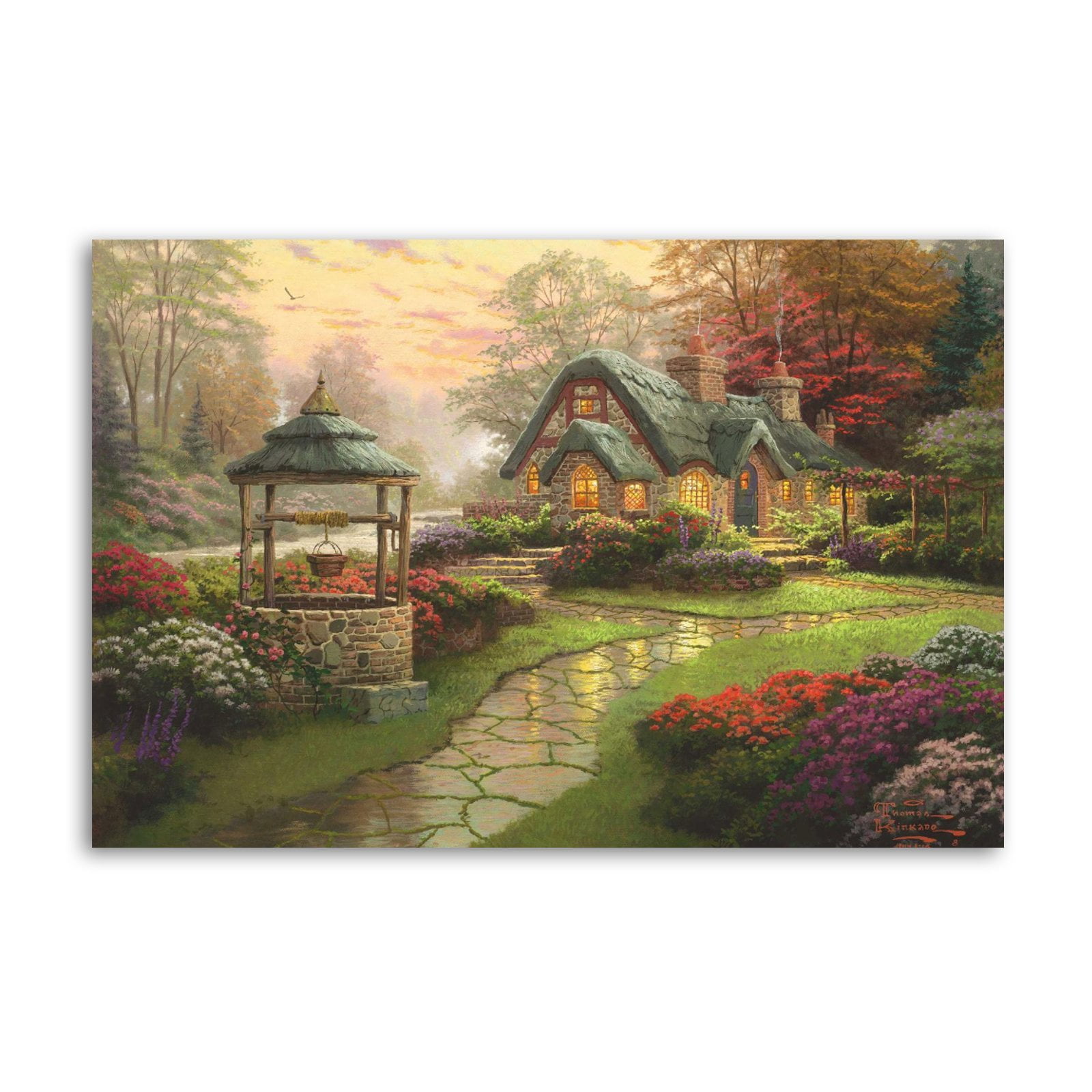 Make A Wish Cottage Canvas Wall Art Poster Decorative Bedroom Modern ...