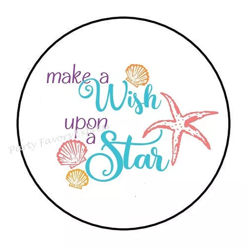 Make A Wish Upon A Star Sticker Party Favors Sticker Envelope Seals ...