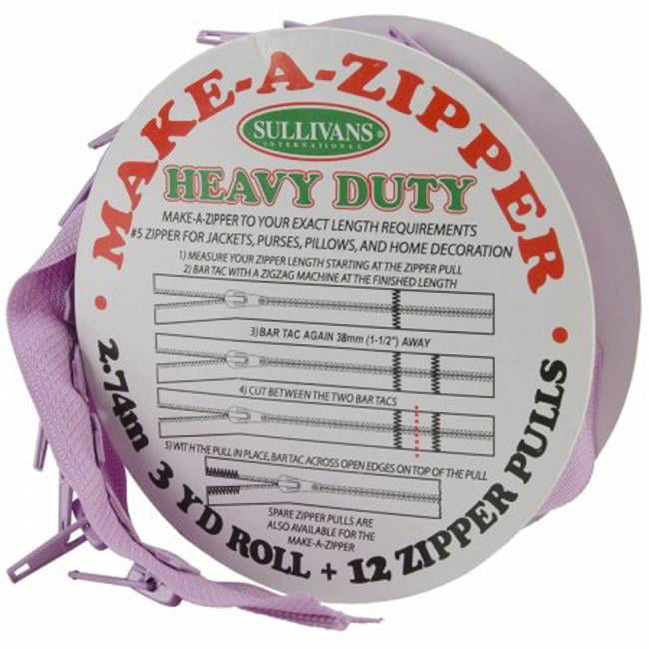 Make-A-Zipper Kit Heavy-Duty 3yd-Purple - Walmart.com