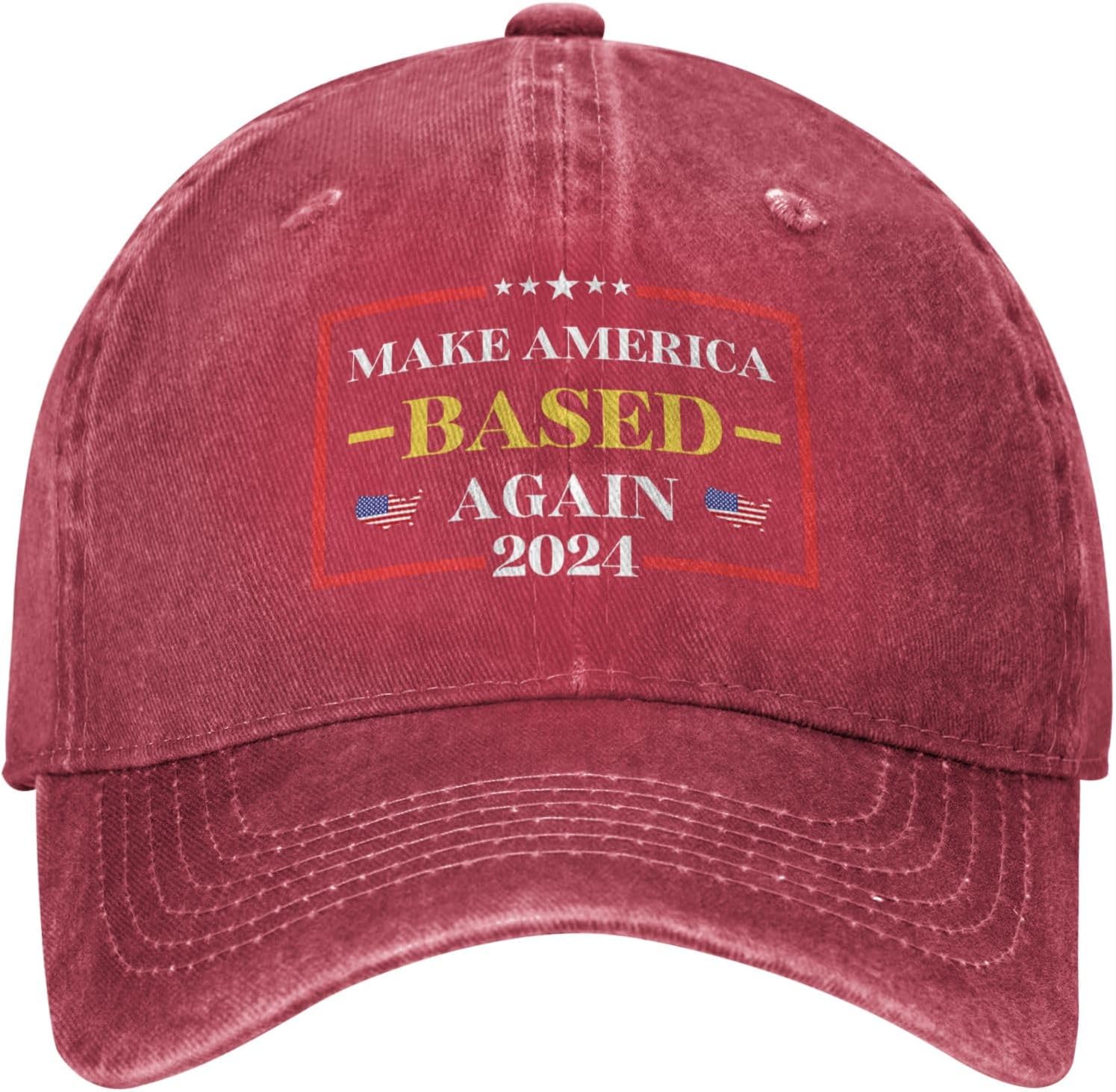 Make America Based Hat Dark MAGA Hat Again Trump-Vance Funny Hat ...