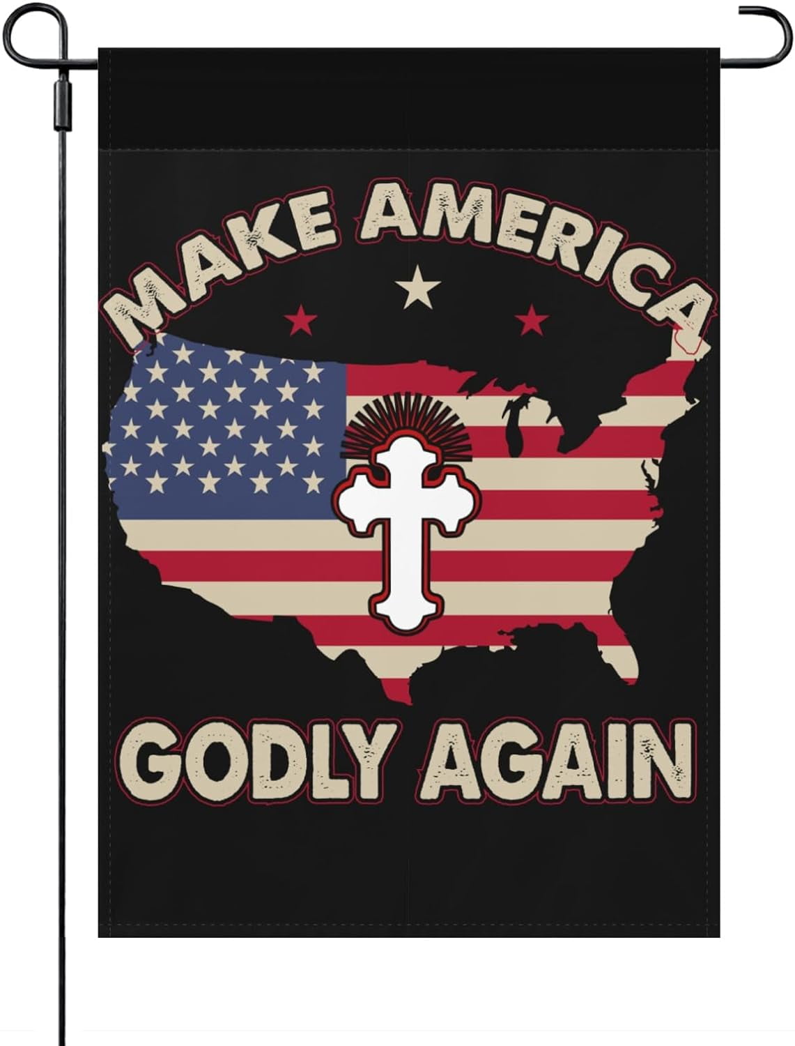 Make America Godly Again Yard Flags, Inspirational Outdoor Flag Double ...