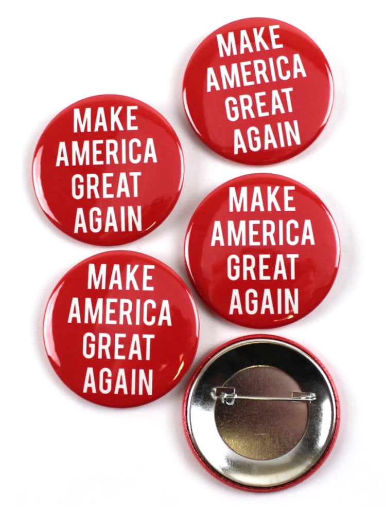 Make America Great Again Trump Political Pinback Buttons - 2.25 Inch ...