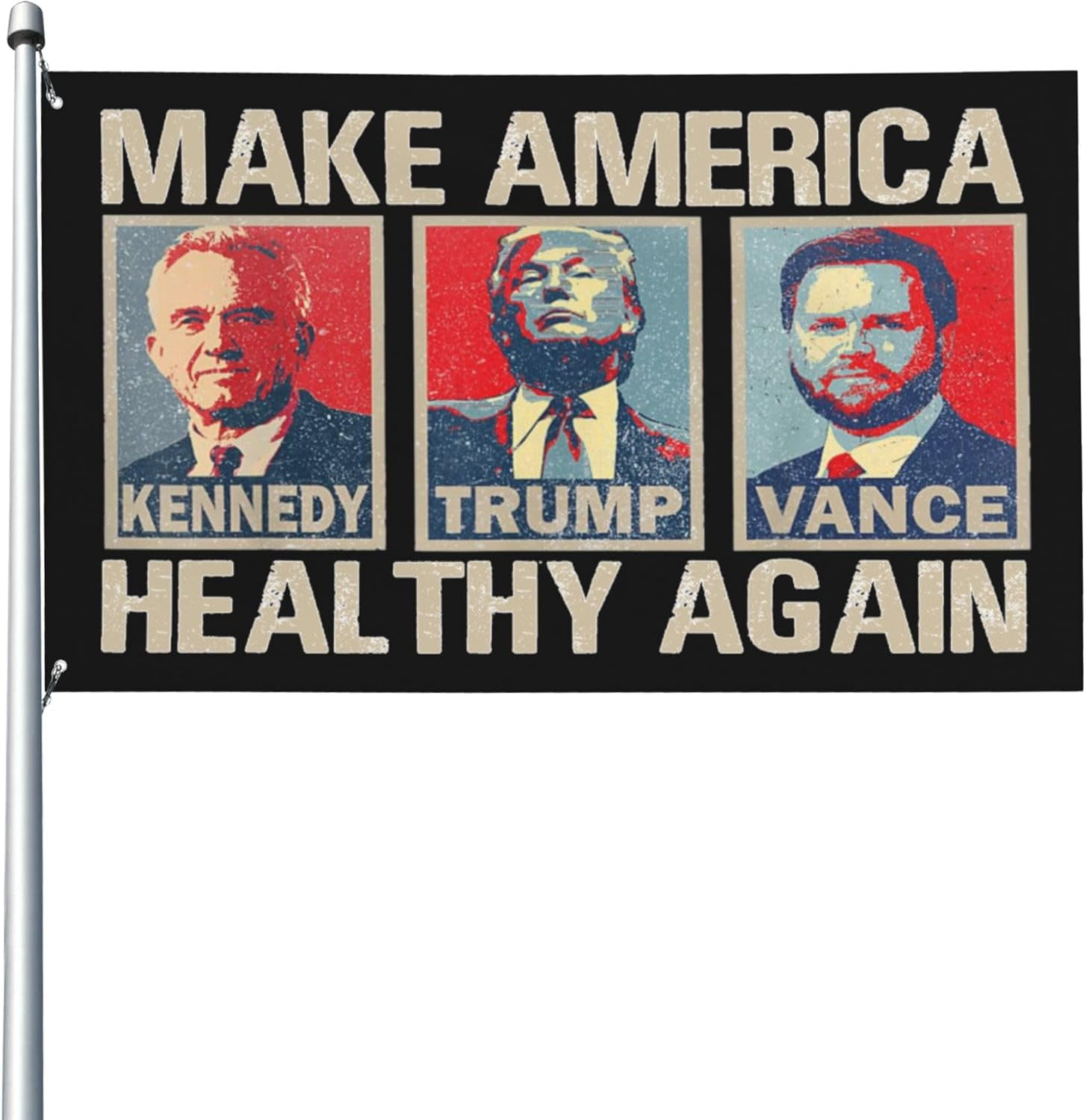 Make America Healthy Again Trump Vance Kennedy 2024 Flag 3x5 Vote Trump For President 47 Flag ...