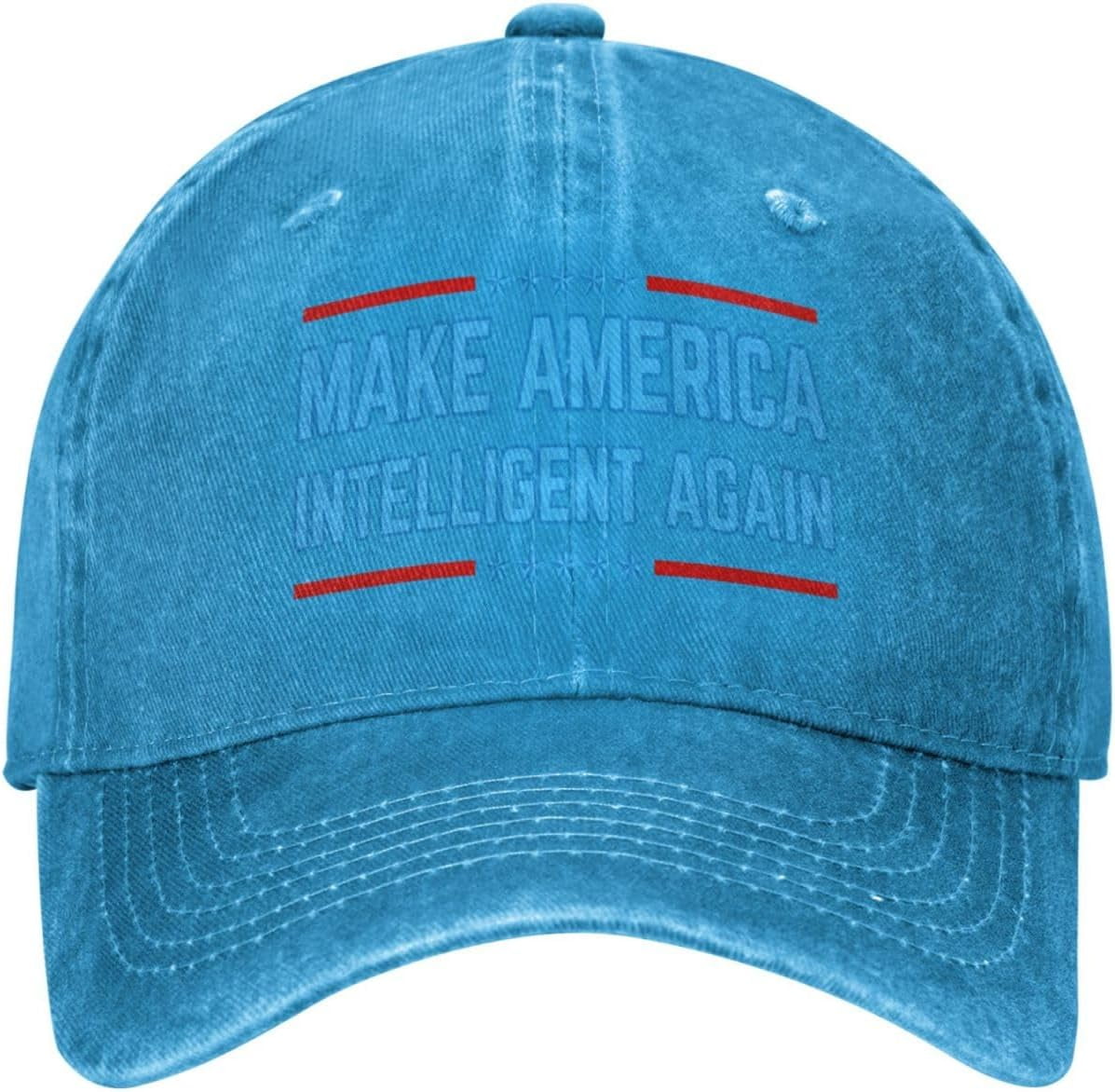 Make America Intelligent Again Hat Dad Trucker Hats Baseball Cap ...