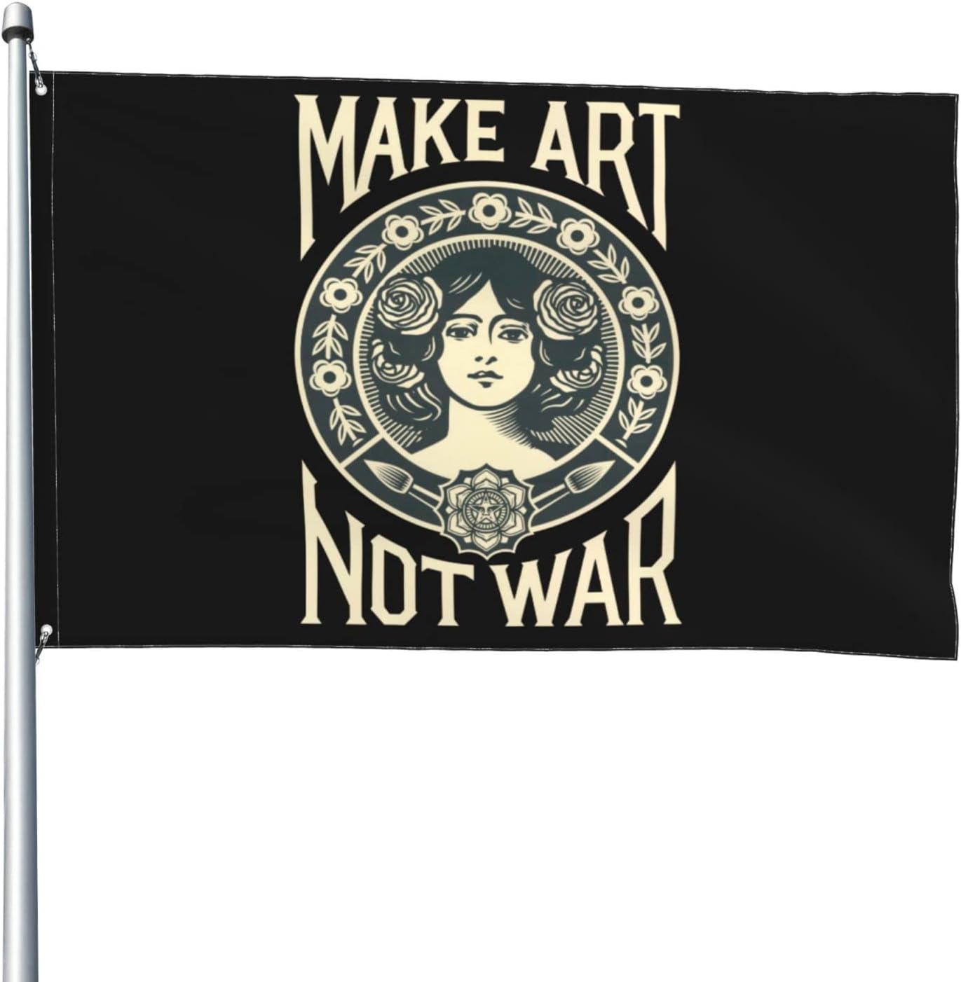 Make Art Not War Slogan Flag 4x6 Feet Indoor Outdoor Decoration Banner ...