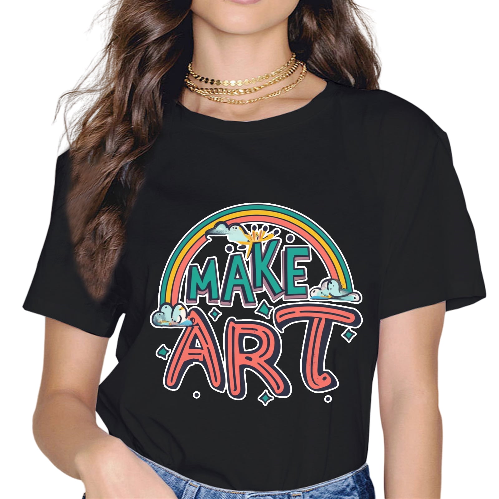 Make Art Painter Artist Teacher Artsy Shirt T-Shirt - Walmart.com