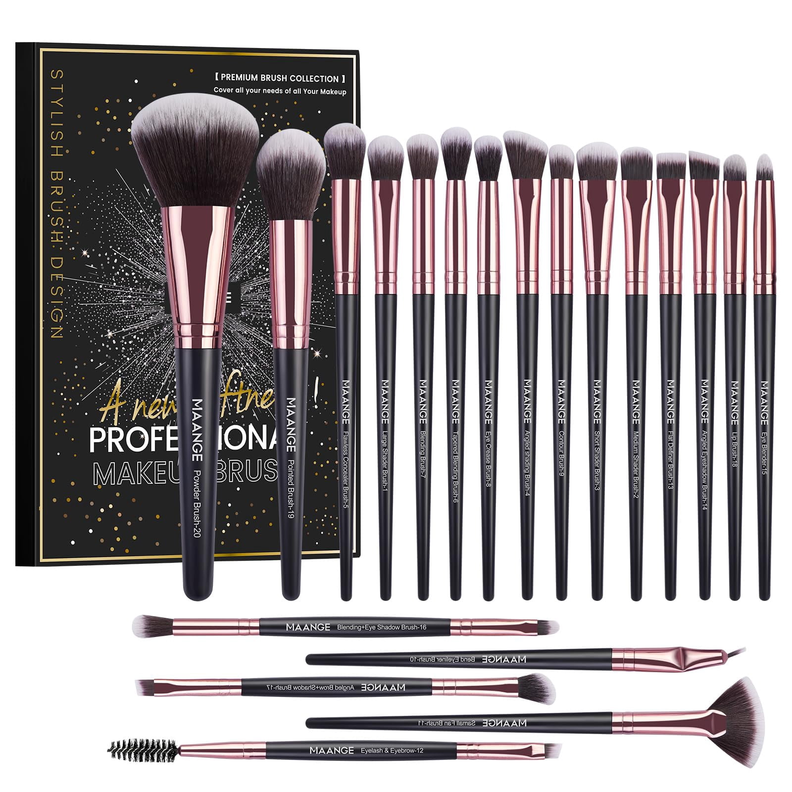 Make up Brushes, 20 MMF7 Pcs Professional Makeup Brushes Set Foundation ...