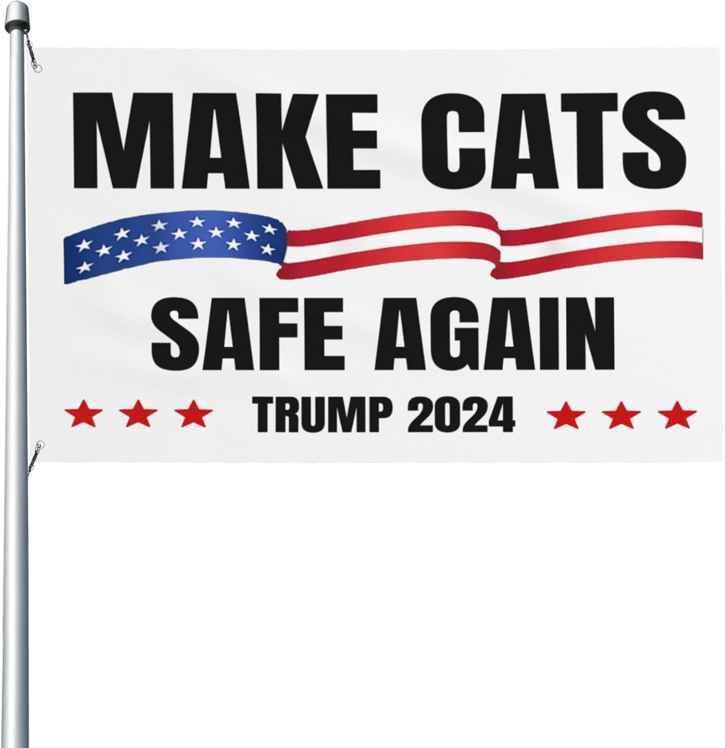 Make Cats Safe Again Trump 2024 Save America Again 3x5 Flag Banner Yard ...