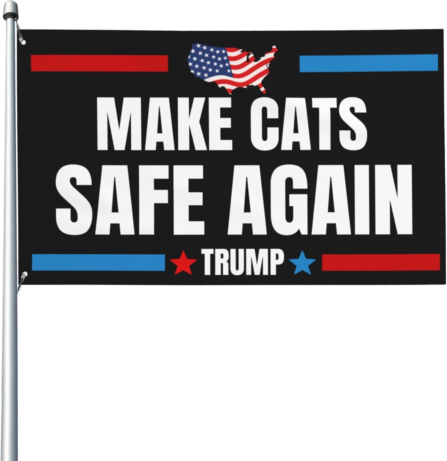 Make Cats Safe Again Trump 2024 Save America Again 3x5 Flag Banner Yard ...