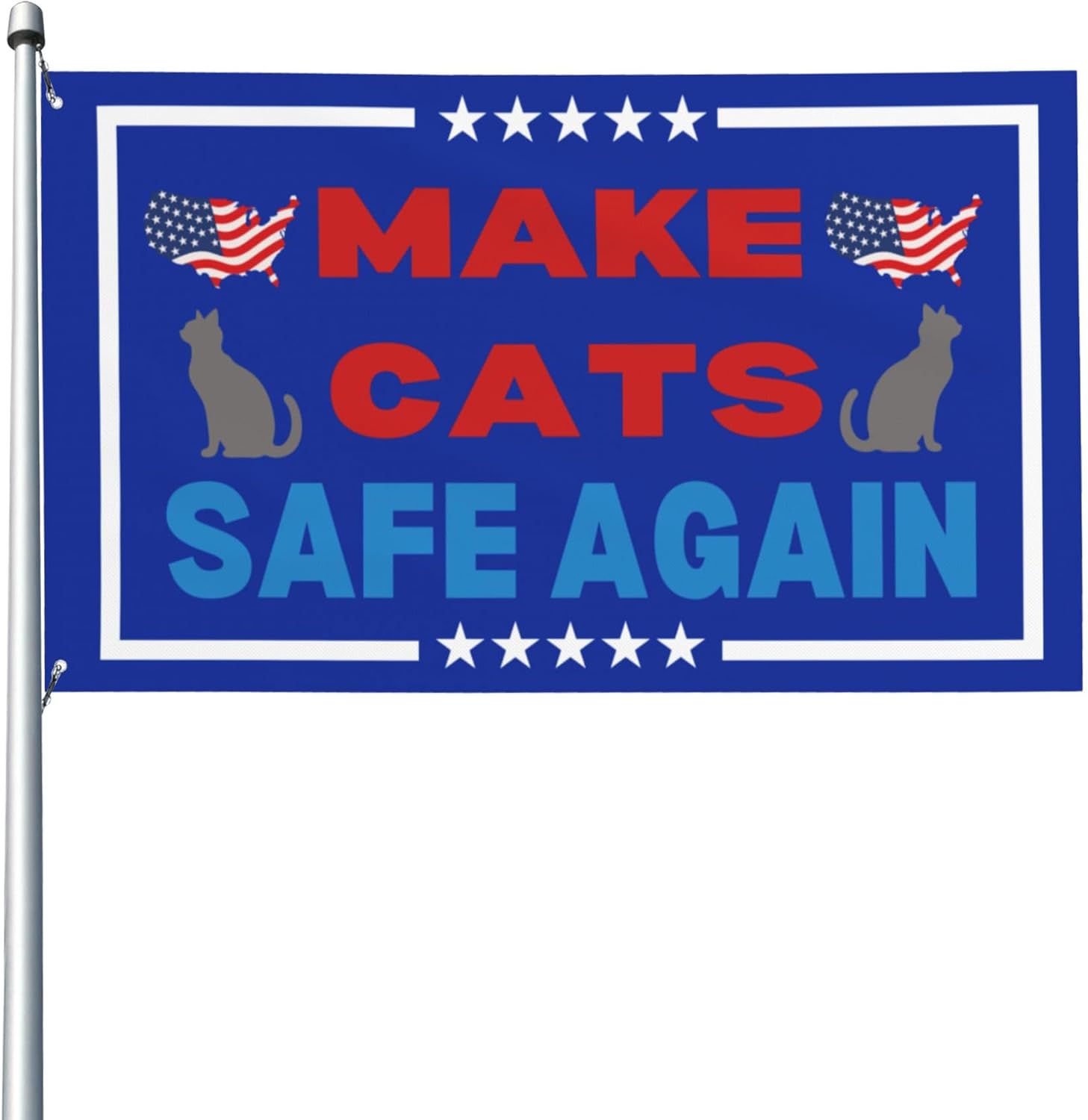 Make Cats Safe Again Trump 2024 Save America Again 3x5 Flag Banner Yard ...