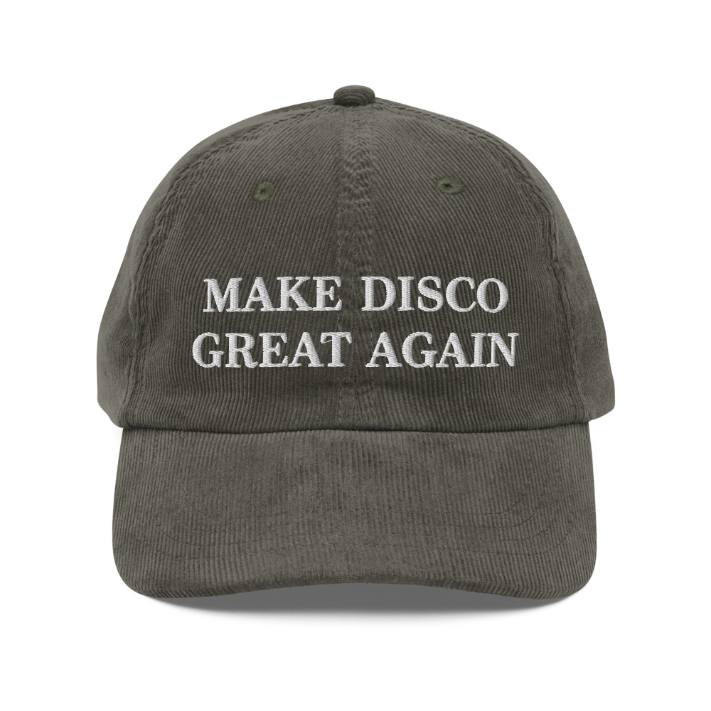 Make Disco Great Again Hat, Embroidered Vintage corduroy cap for Disco ...