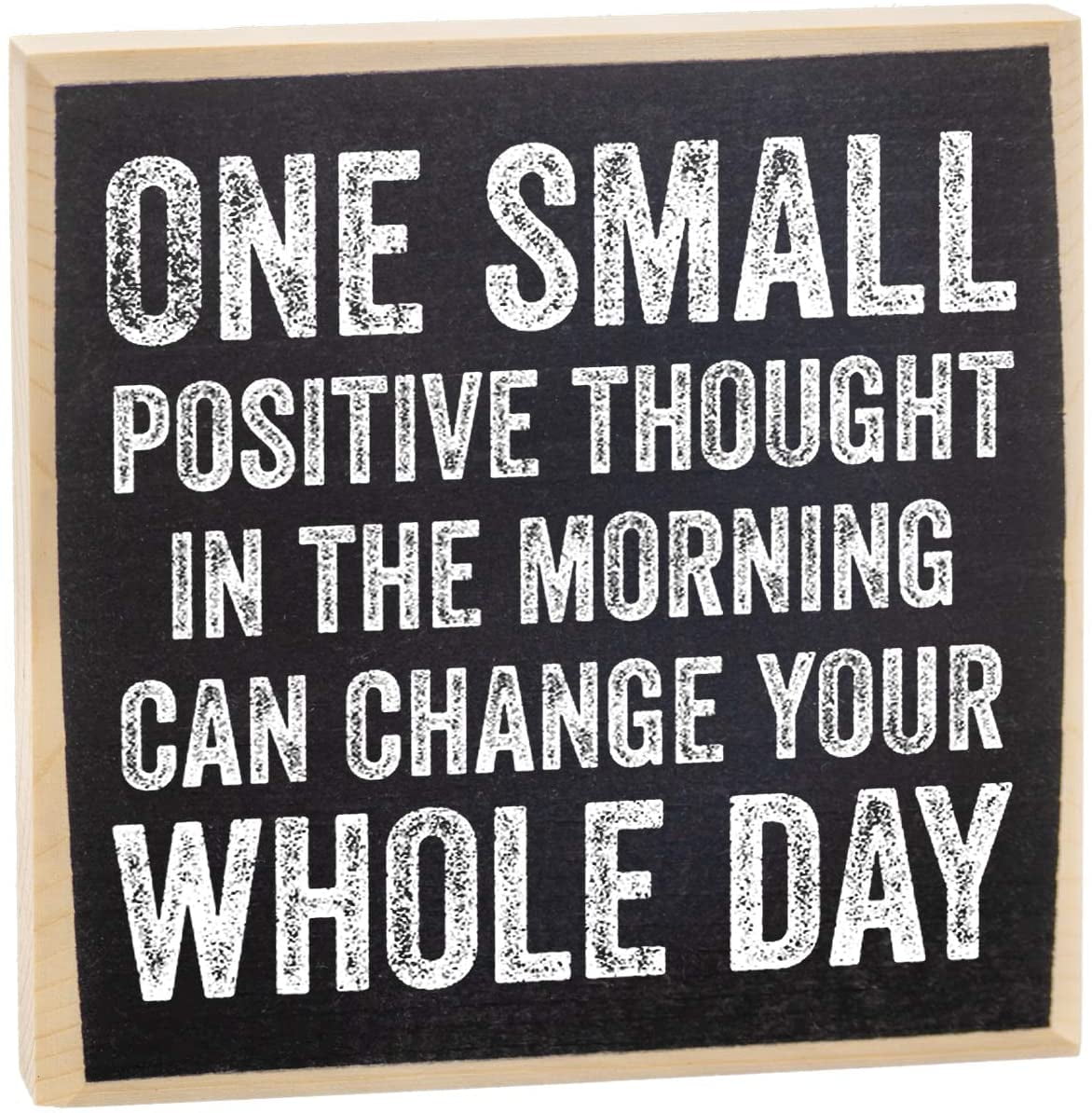 Make Em Laugh One Small Positive Thought - Rustic Wooden Sign - Great ...