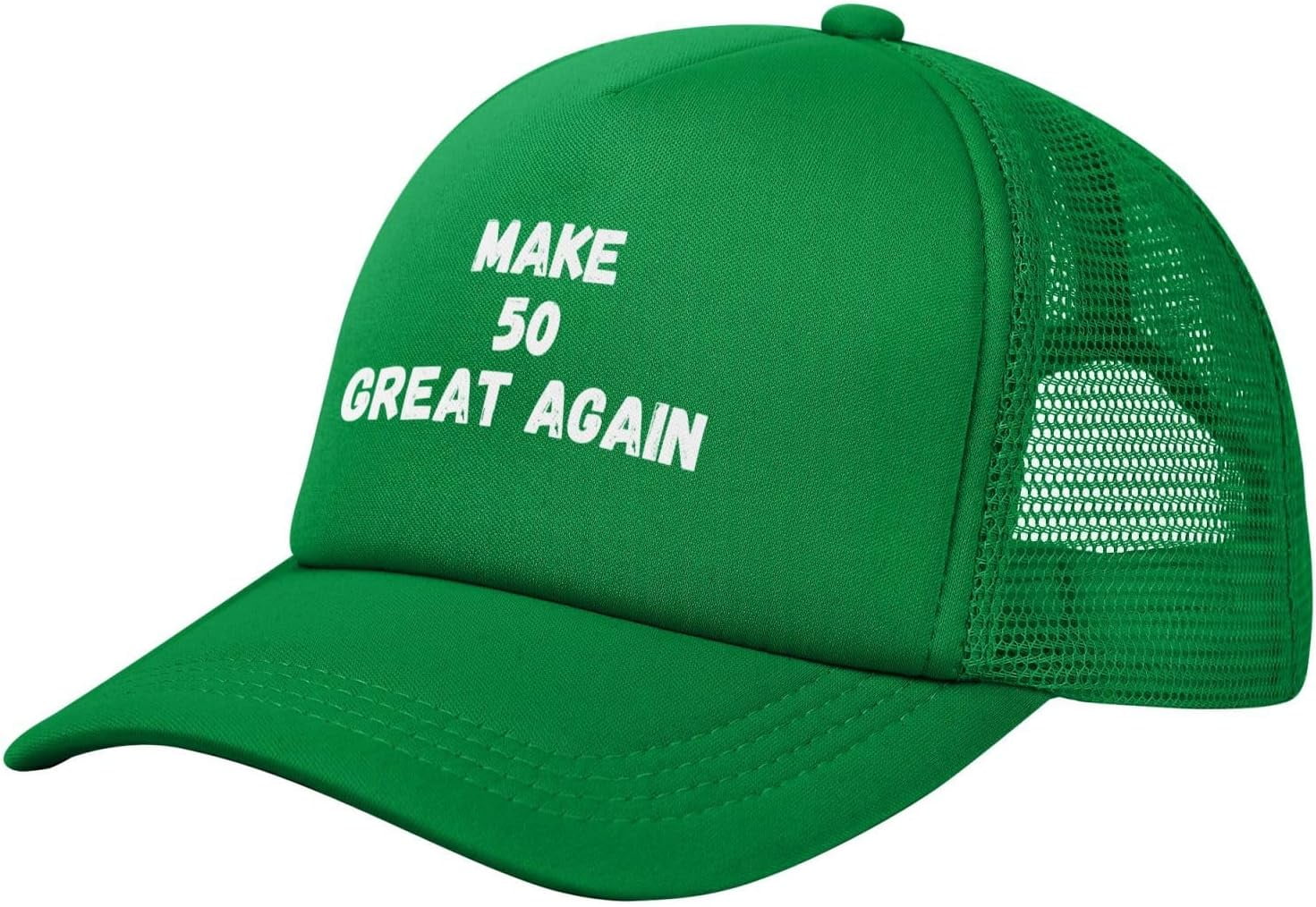 Make Fifty Great Again Hat Mesh Trucker Hat Funny Baseball Cap Men ...