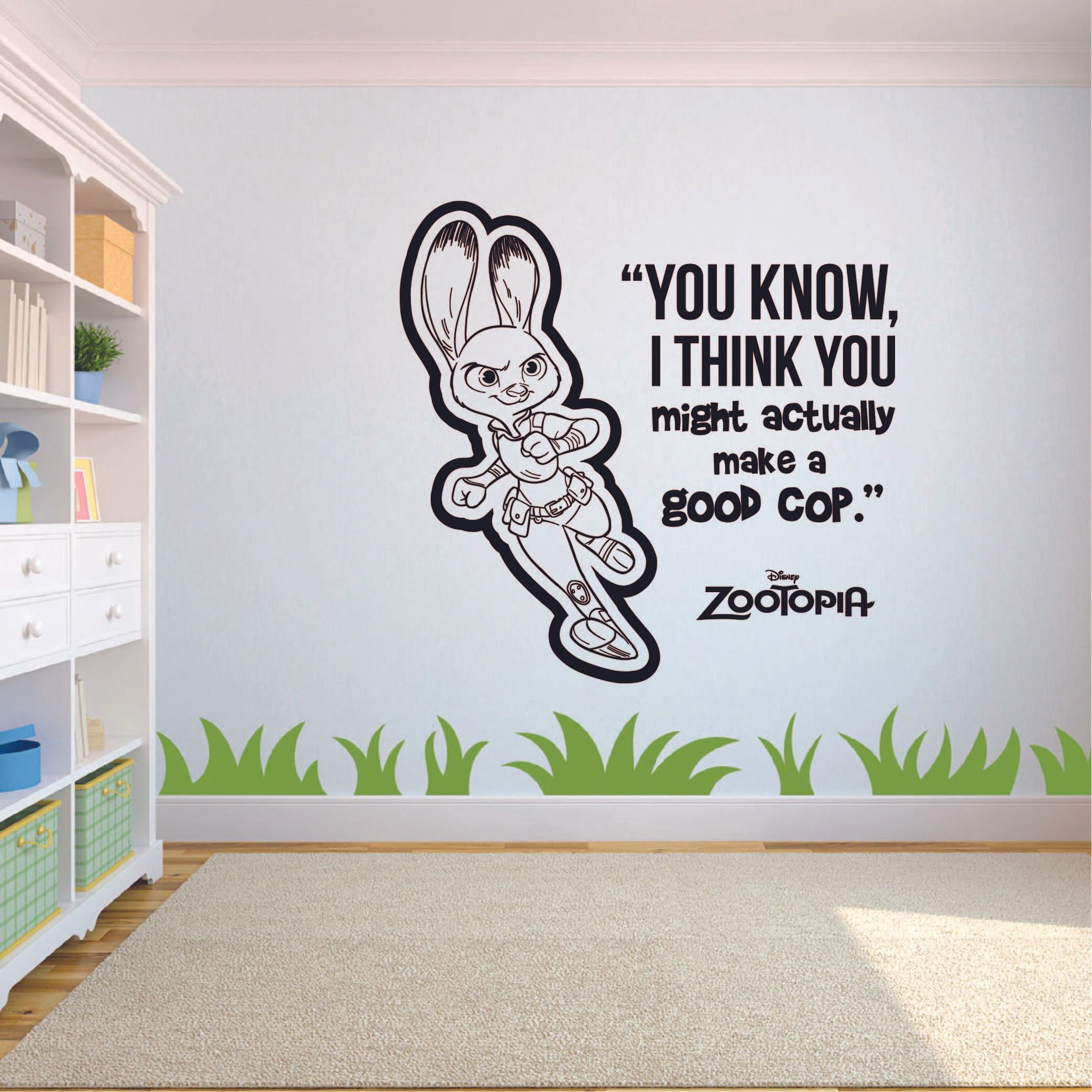 Make A Good Cop Quote Zootopia Cartoon Quotes Wall Sticker Art Decal ...