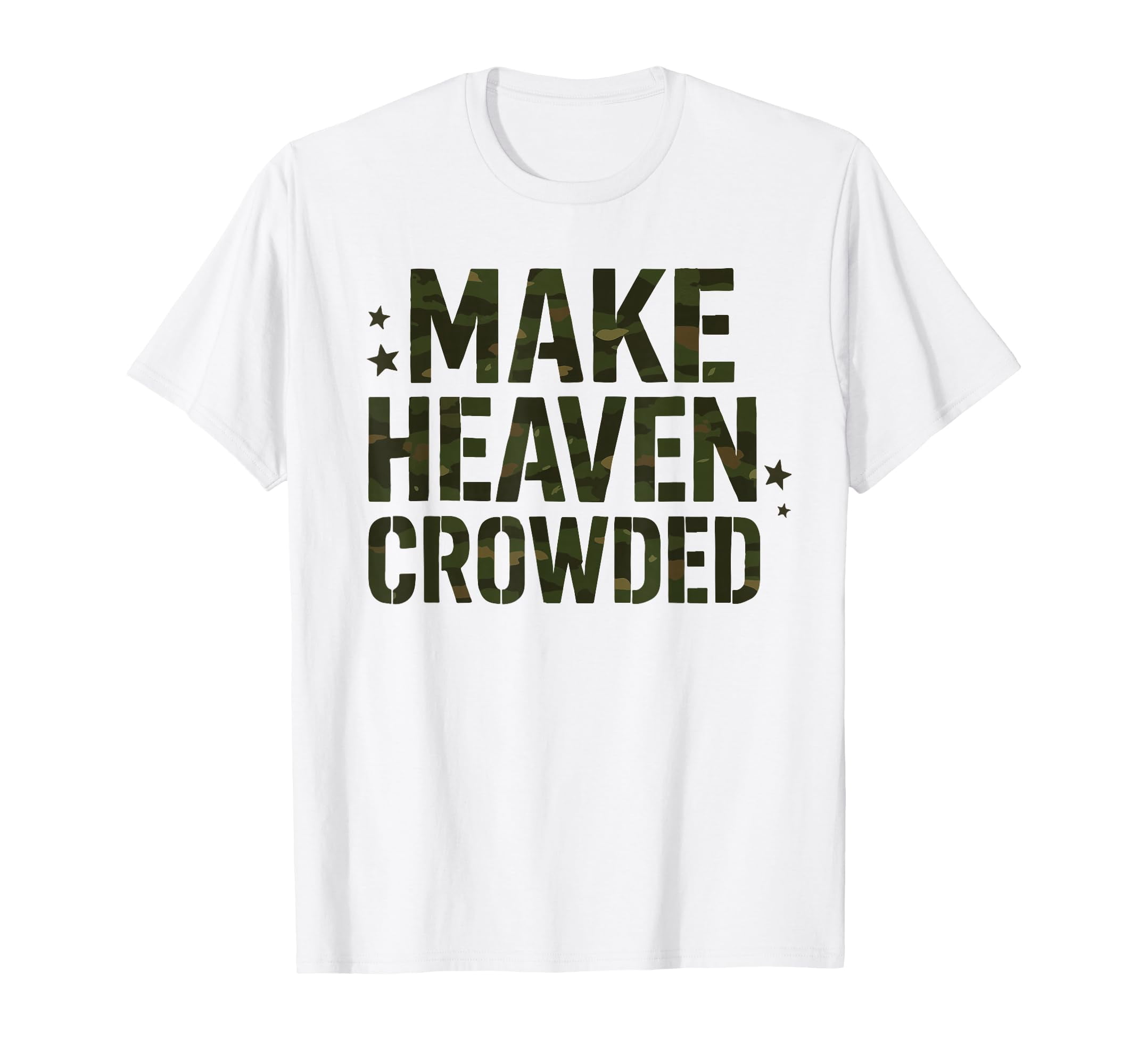 Make Heaven Crowded Outdoor Flag - Bold Camouflage Text Design - Double ...