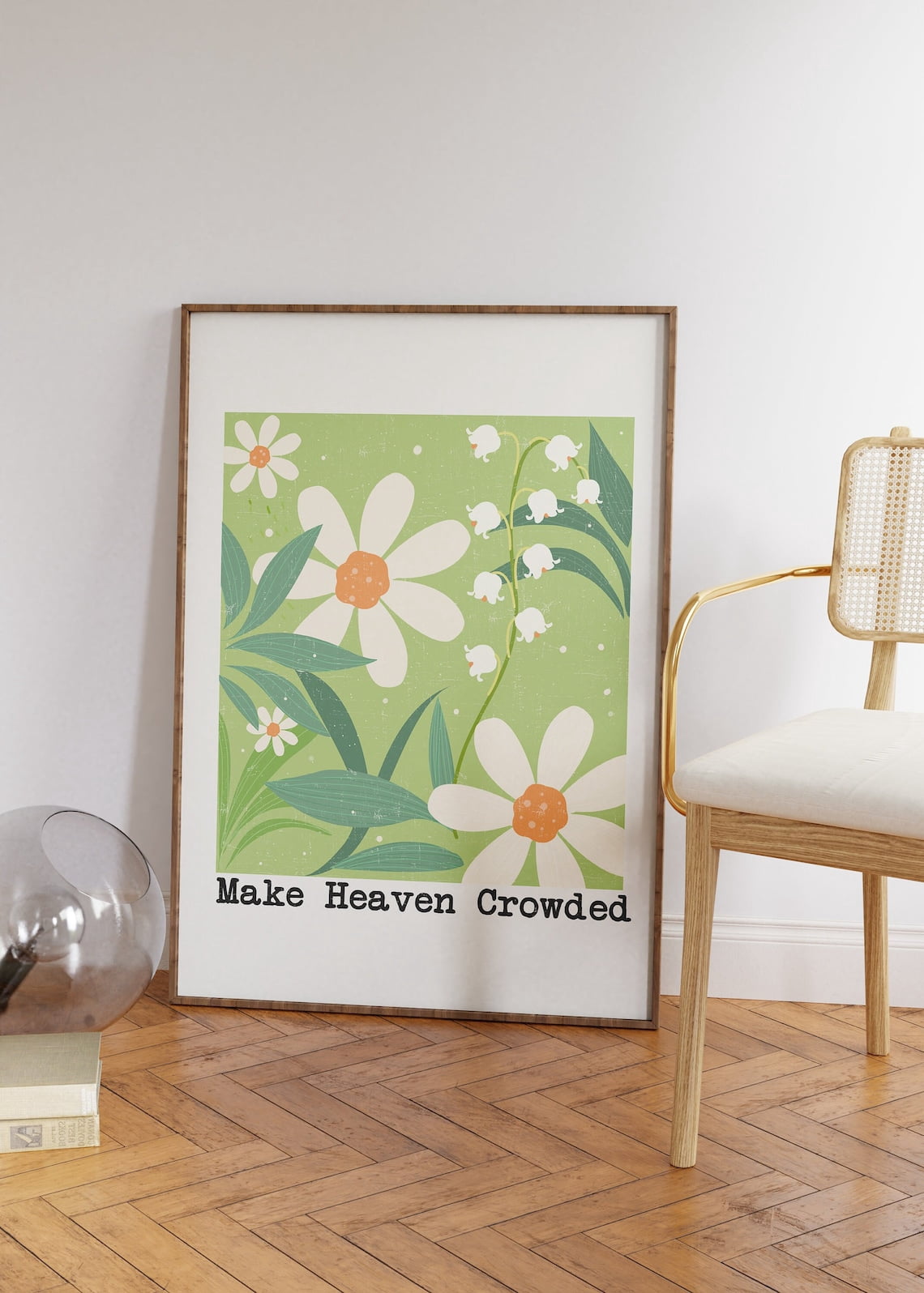 Make Heaven Crowded Poster, Retro Christian Posters, Trendy Bible Verse ...