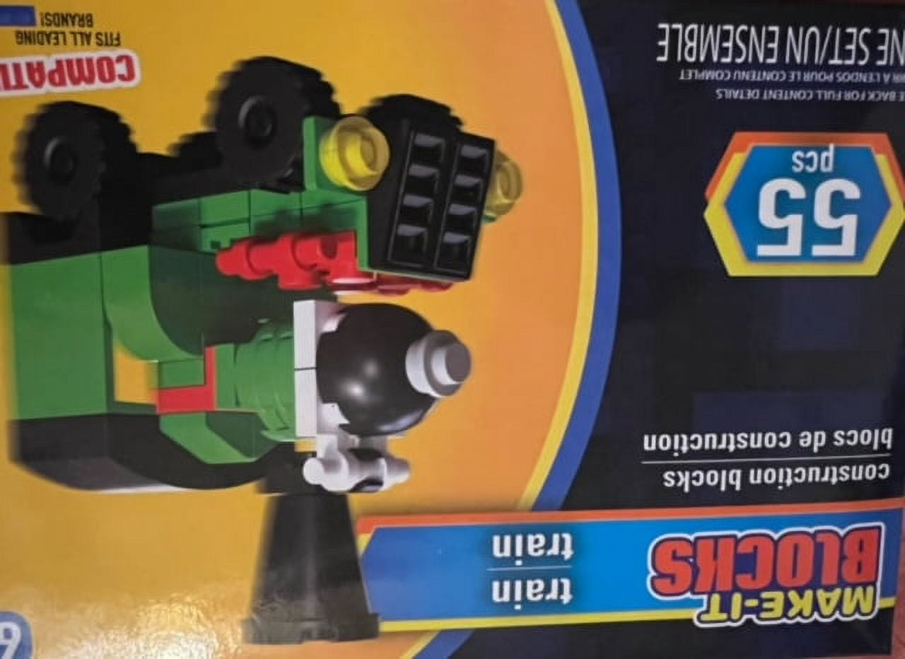 Make It Blocks 56 Piece Tube, Train Construction Building Stem/Steam ...