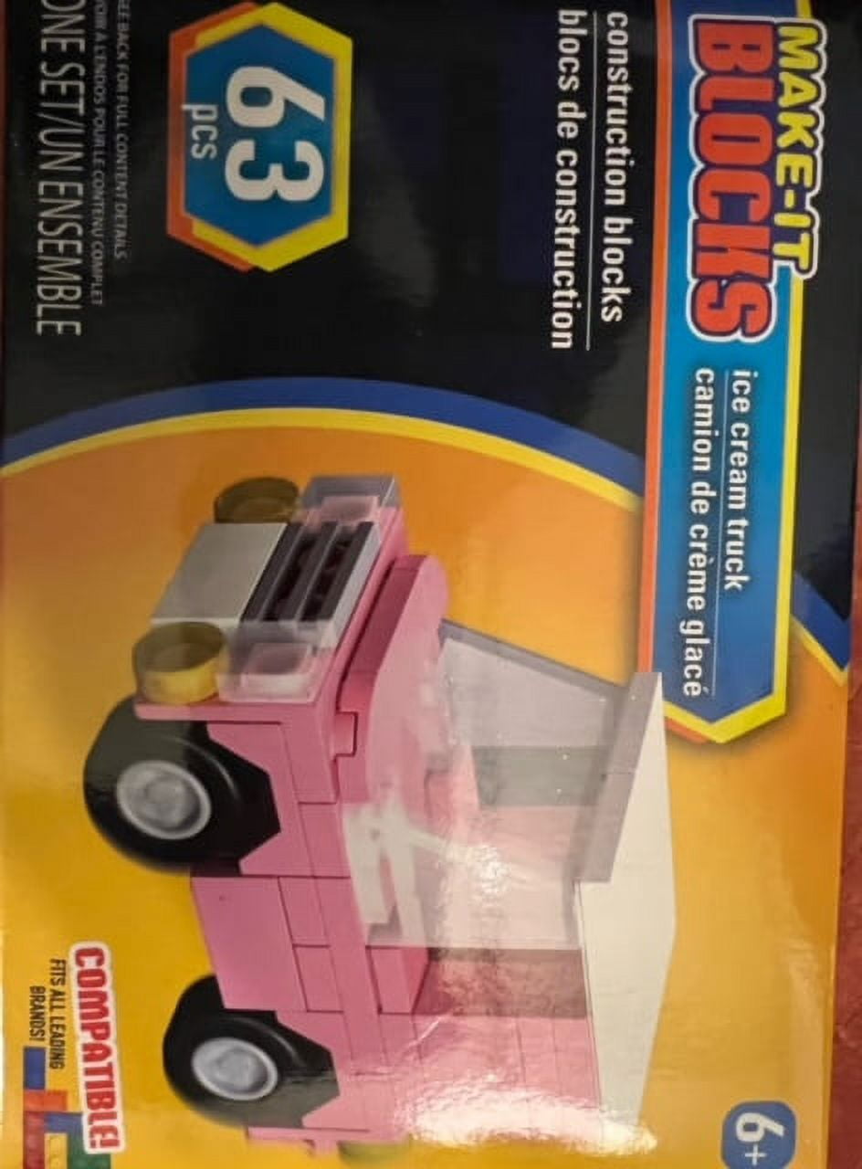 Make It Blocks 63 Pieces Tube, Ice Cream Truck Construction Building ...