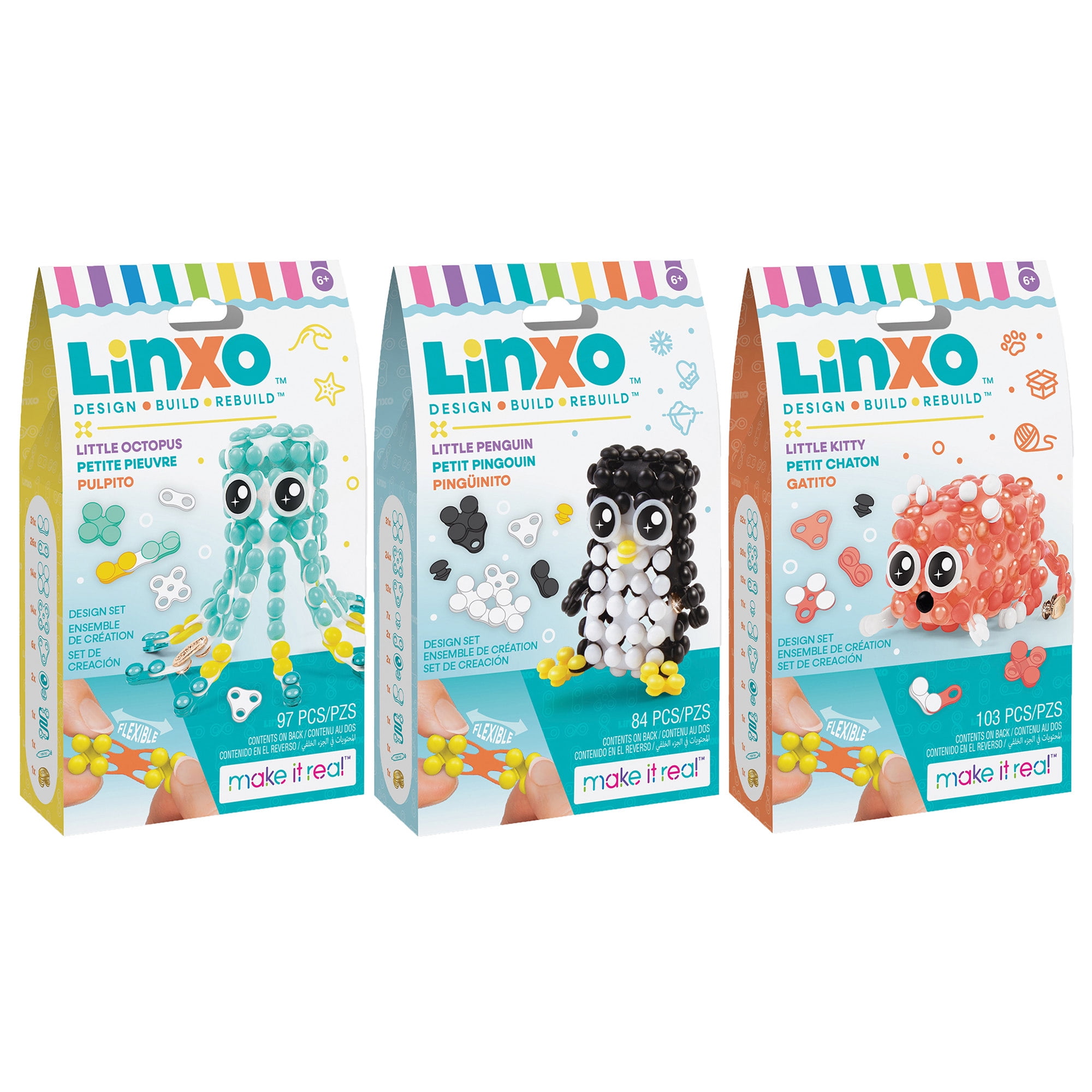 Make It Real: LinXo Little Friendship 3pk - Octopus, Penguin, Kitty ...