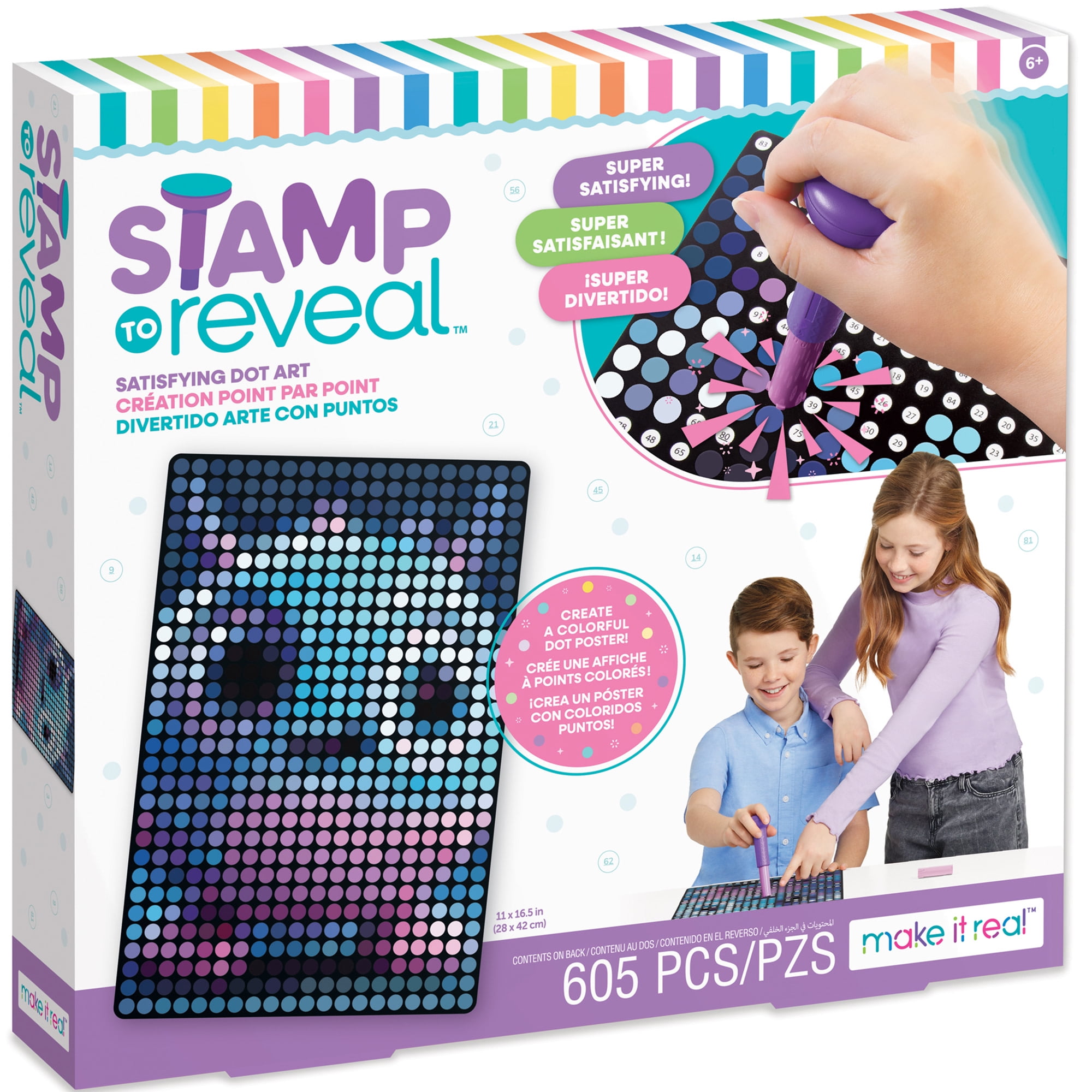 Make It Real: Stamp To Reveal Single - Puff Monster - 605pcs - DIY Dot ...