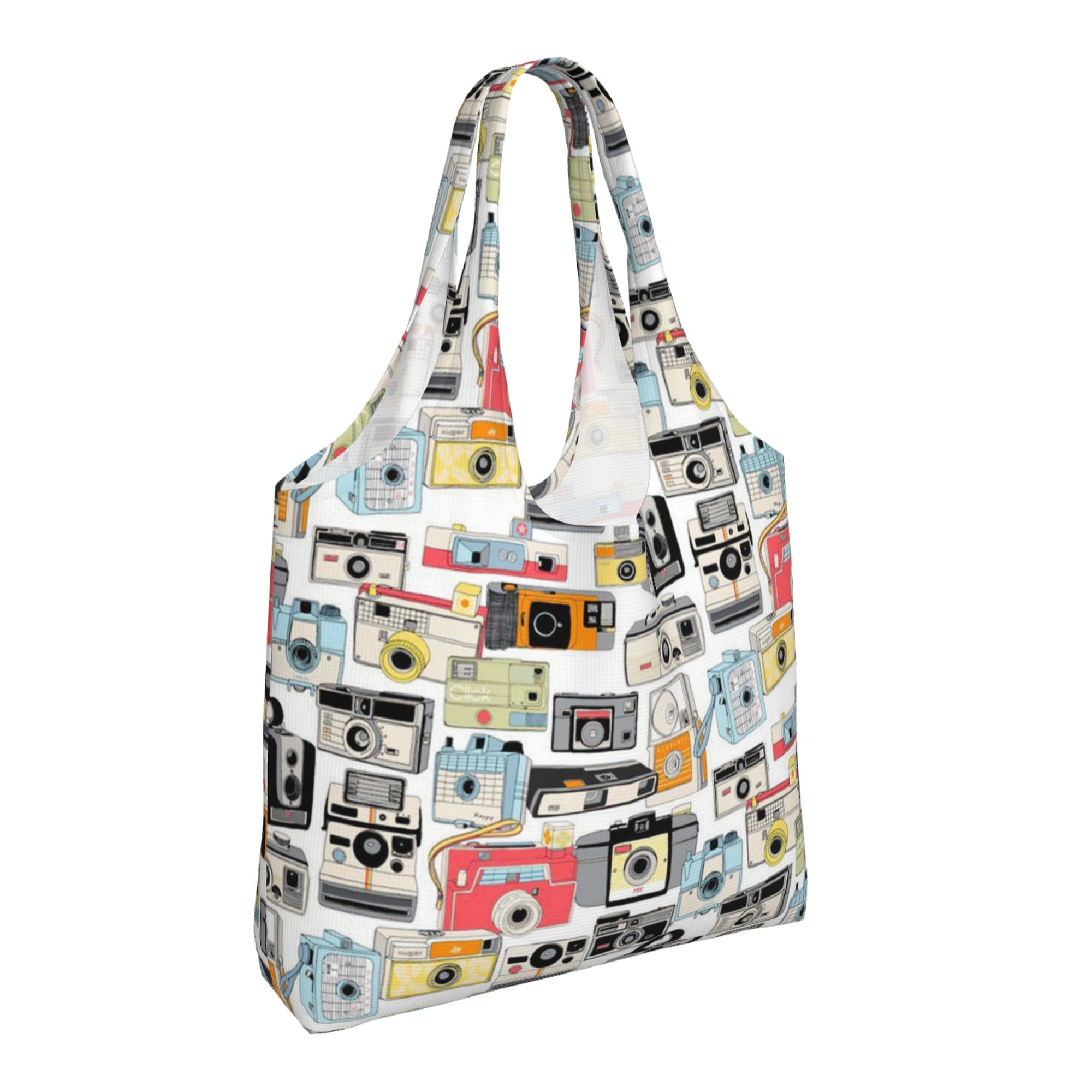 Make It Snappy! Vintage Camera Illustrations Canvas Tote Pocket For ...