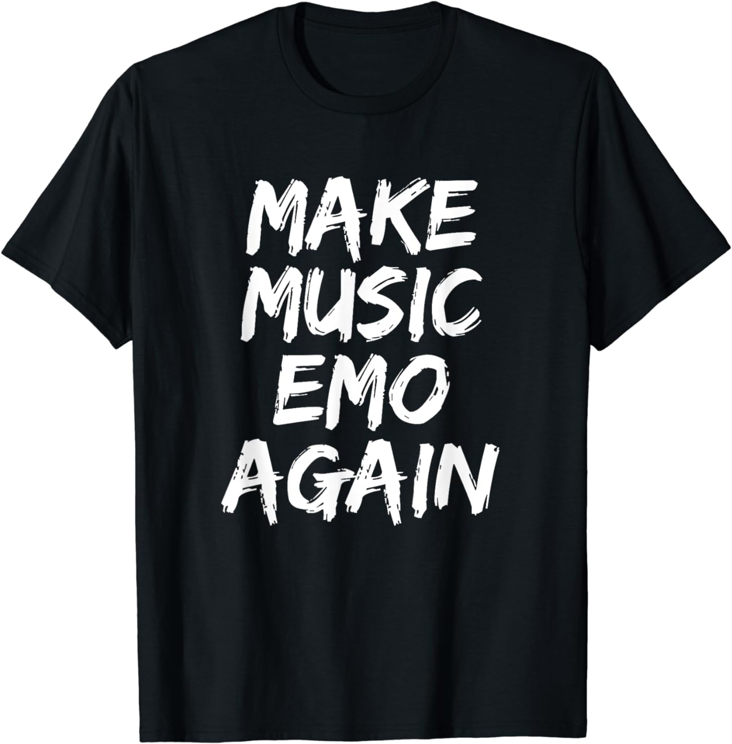 Make Music Emo Again Funny Emo Band Punk Rock Goth Guitarist T-Shirt ...