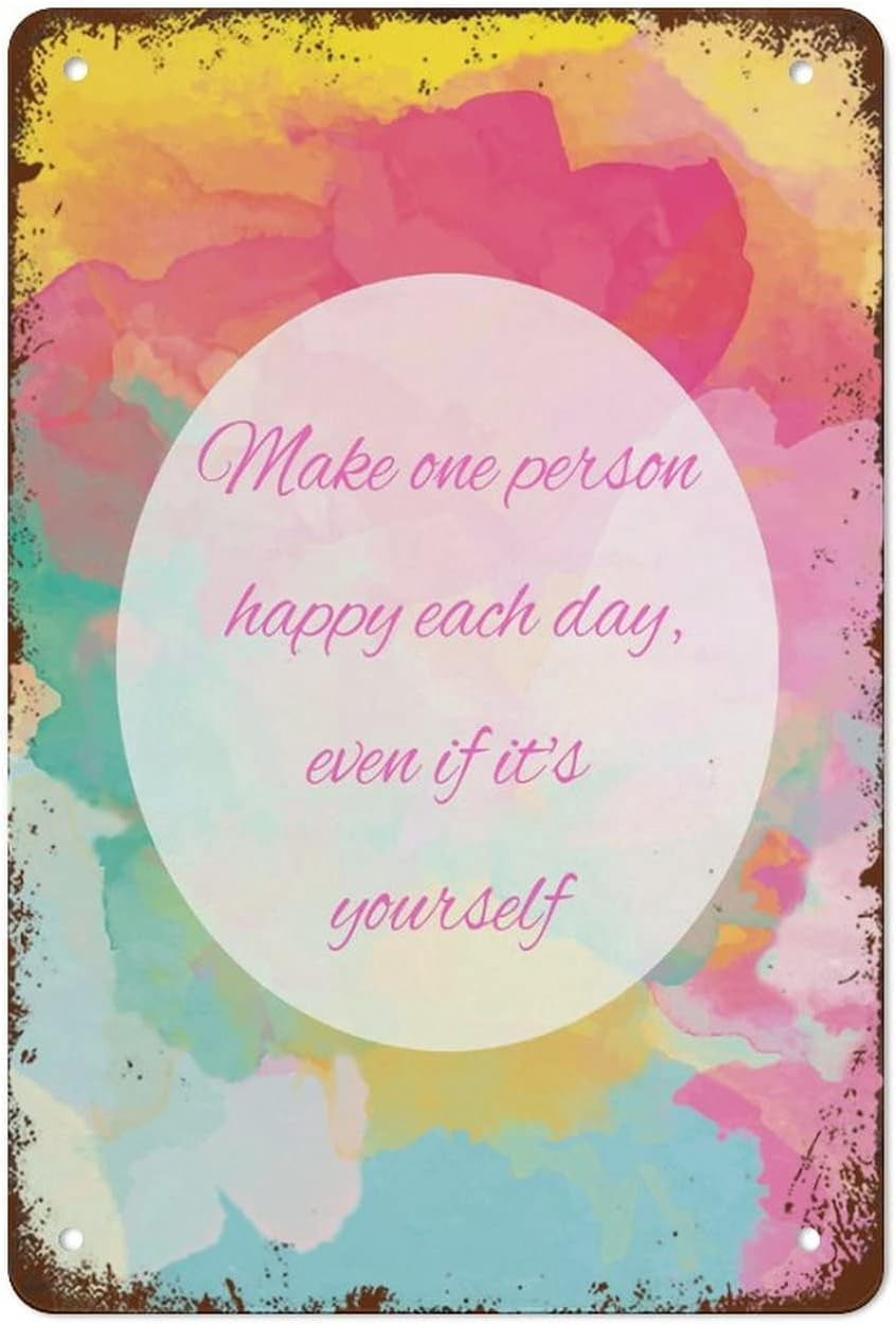 Make One Person Happy Wall Decor Inspirational Wall Hanging Colorful ...