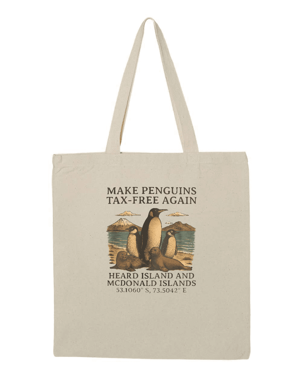 Make Penguins Tax Free Funny Political Satire Joke Activist Gift Tote ...