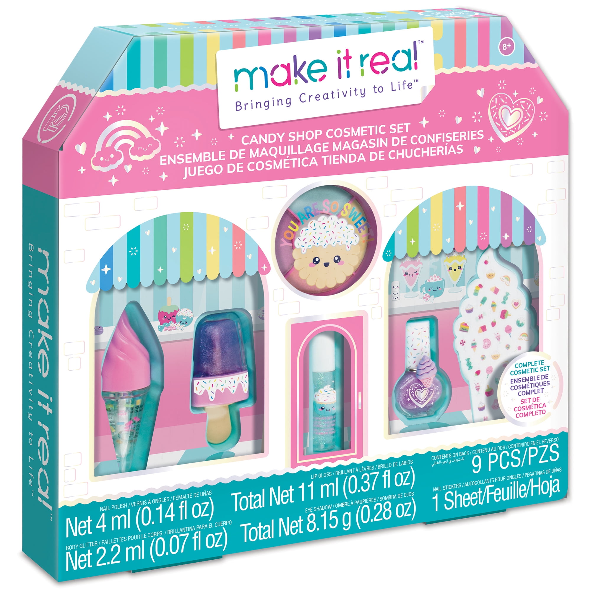 Make It Real: Candy Shop Cosmetic Set - 9 pcs, Vanilla & Strawberry ...