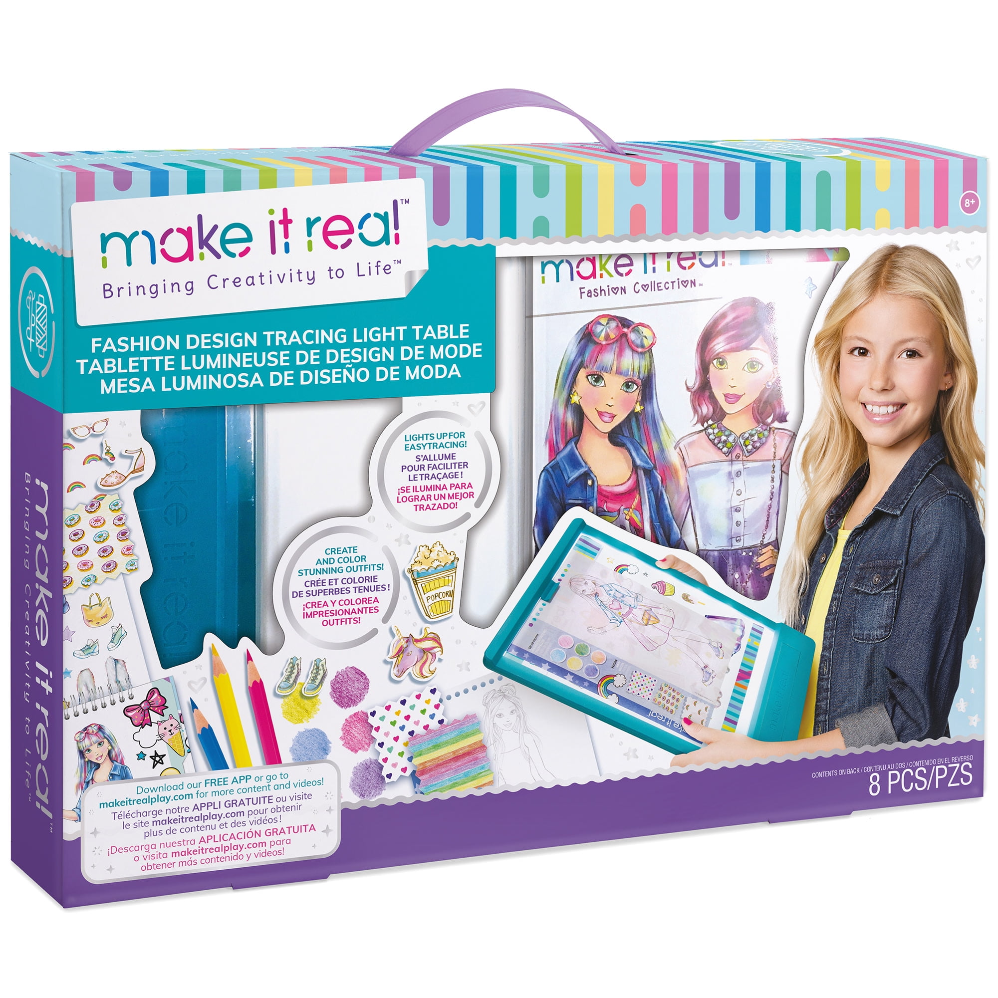 Make It Real: Fashion Design Tracing Light Table - 8 Piece Kit, Create ...