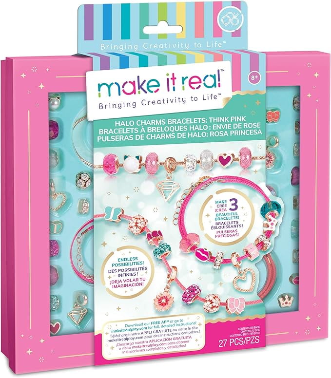 Make It Real - Halo Charms Bracelets Think Pink - DIY Charm Bracelet ...