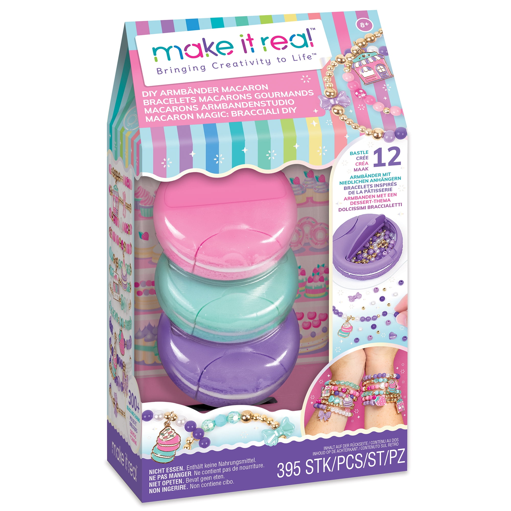 Make It Real: Macaron Bracelet Maker - 395pc, DIY Jewelry Craft Kit ...