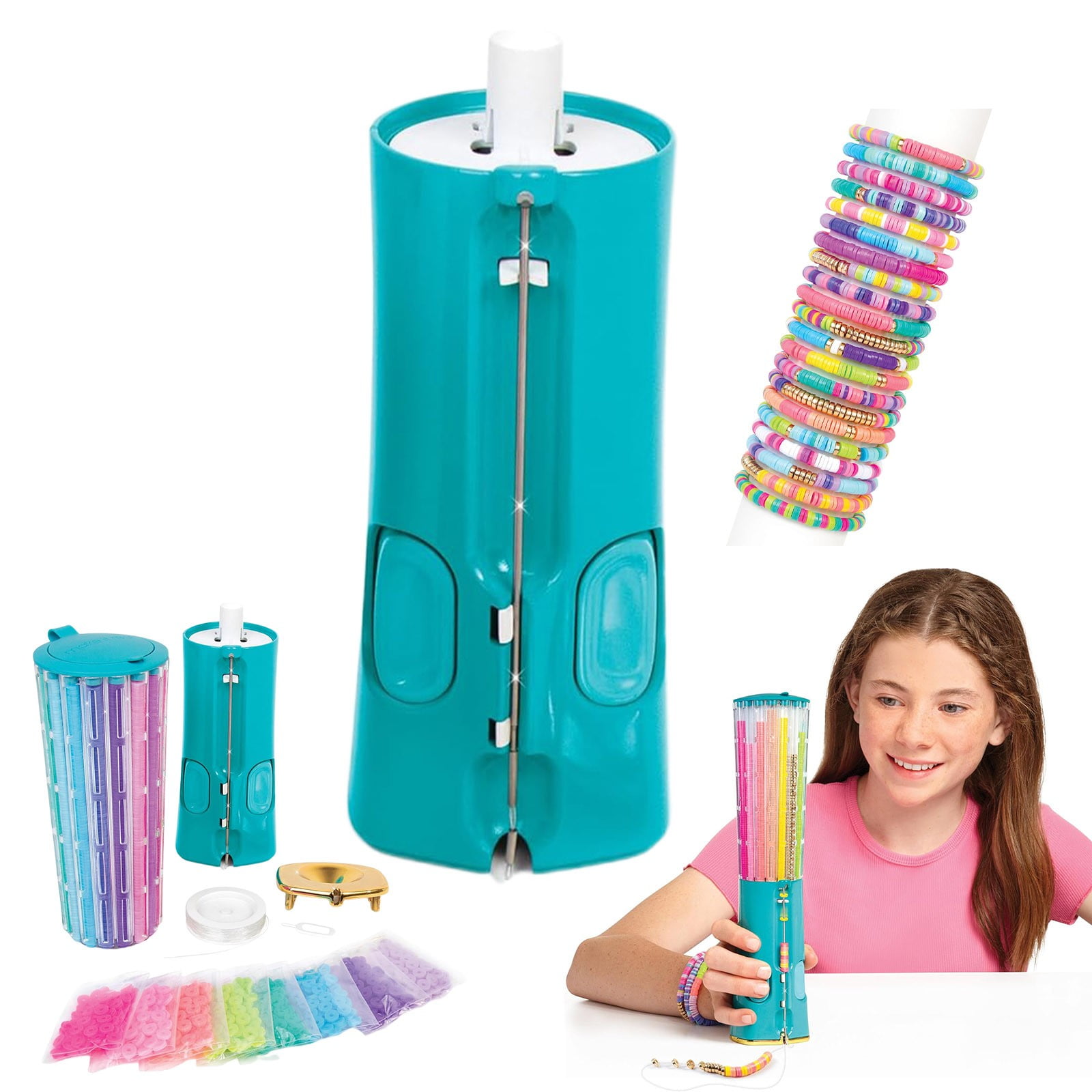 Make It Real Swift Clicks Heishi Bracelet Maker Kit DIY Girls Craft for Age 8+ , 2047Pcs ...