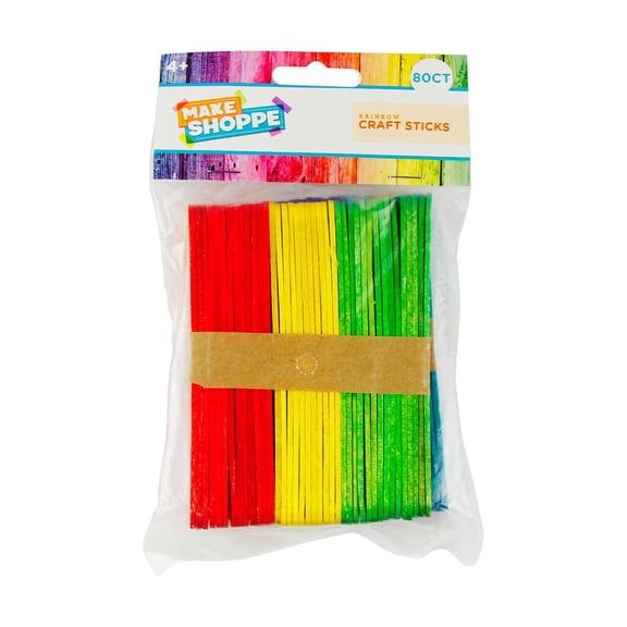 "Walmart 6"" Large Flat Wooden Jumbo Craft Sticks - Long Bulk Pack of 1 ...