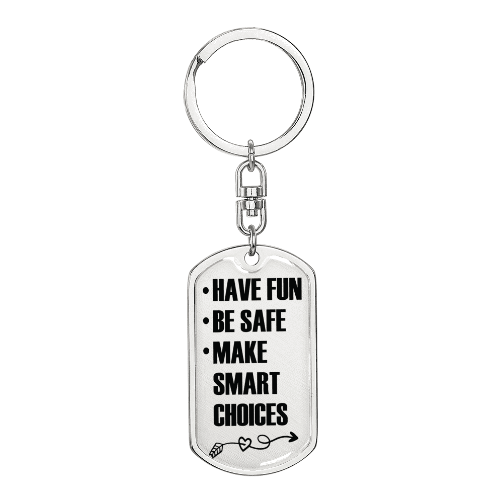 Make Smart Choices Stainless Steel or 18k Gold Premium Swivel Dog Tag ...
