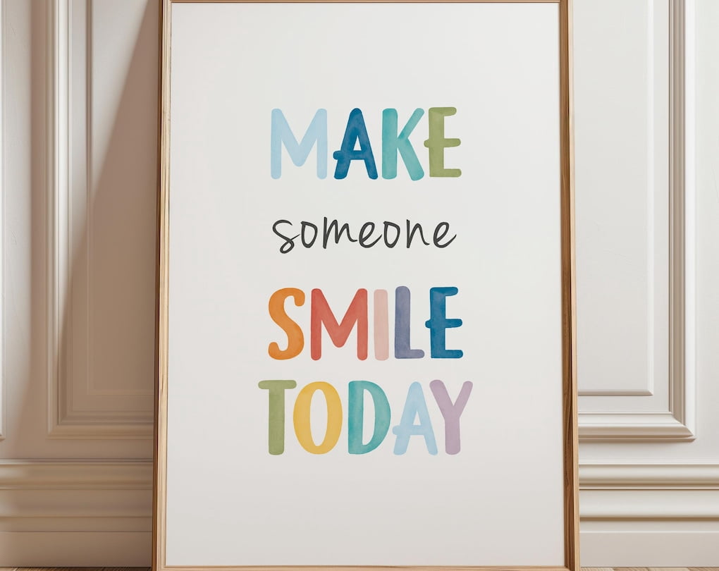 Make Someone Smile Today, Affirmation Poster, Growth Mindset, Classroom ...