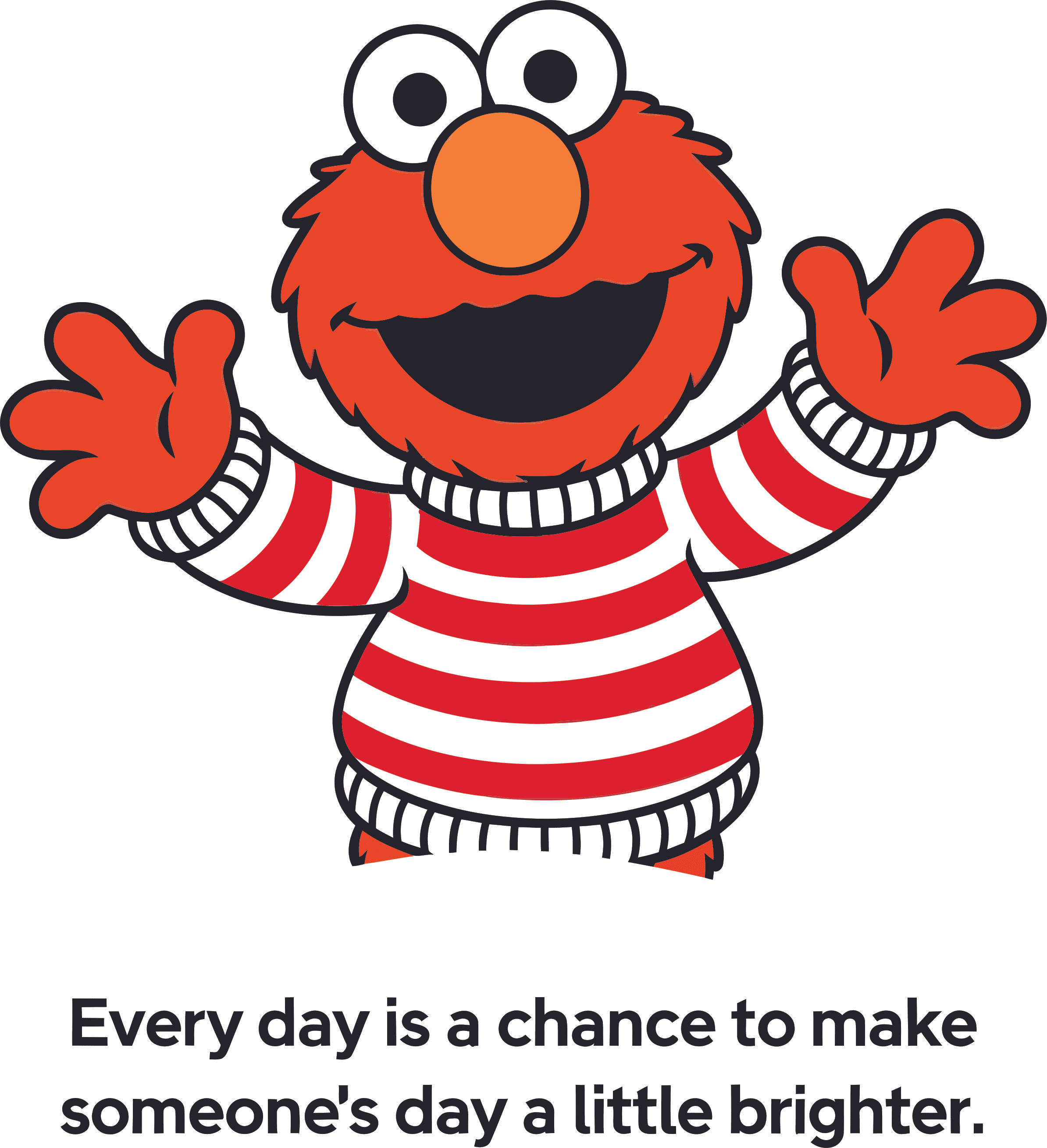 Make Someone's Day Brighter Red Puppet Cartoon Character Quotes Sayings ...