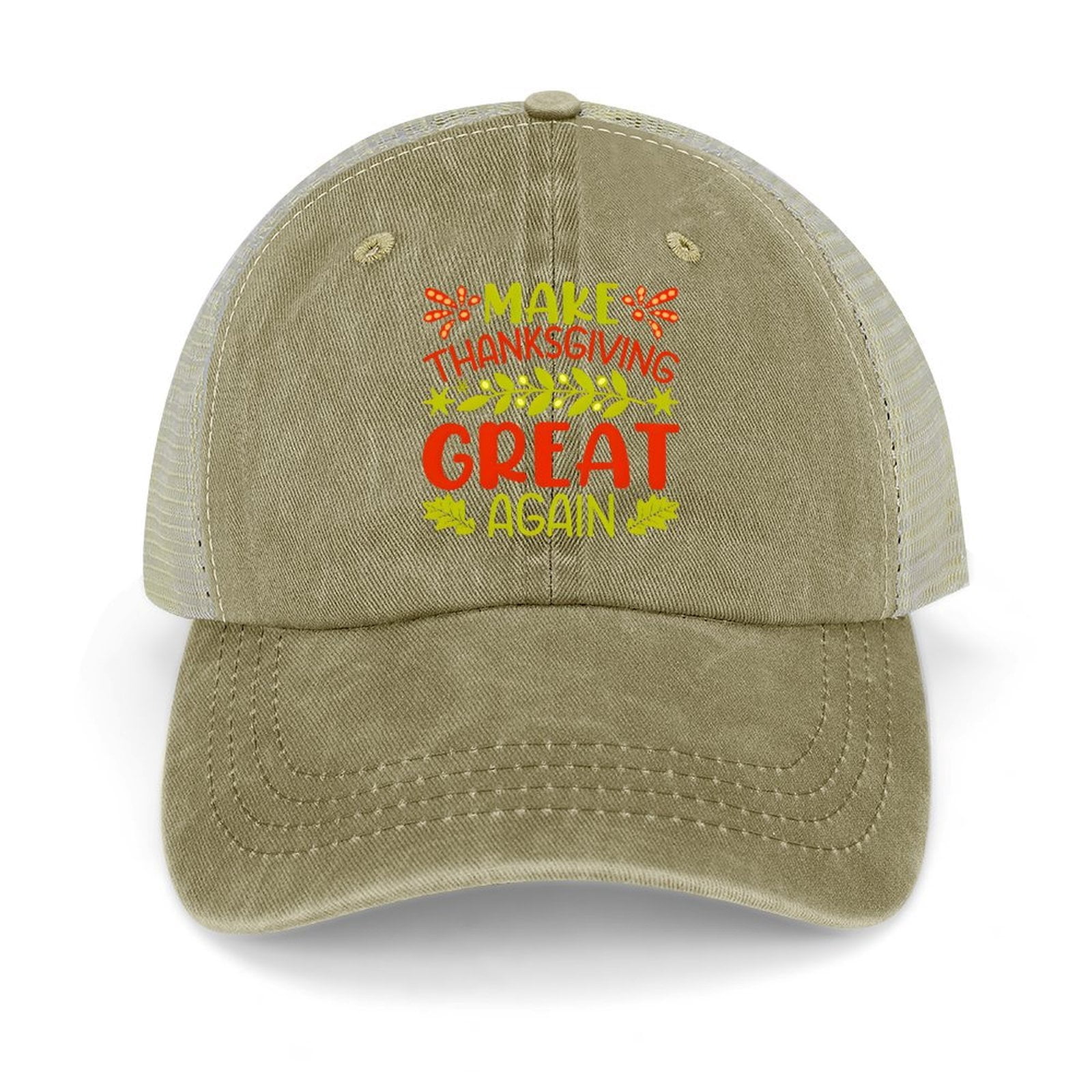 Make Thanksgiving Great Again Khaki Hat Adjustable Funny Fashion Unisex ...