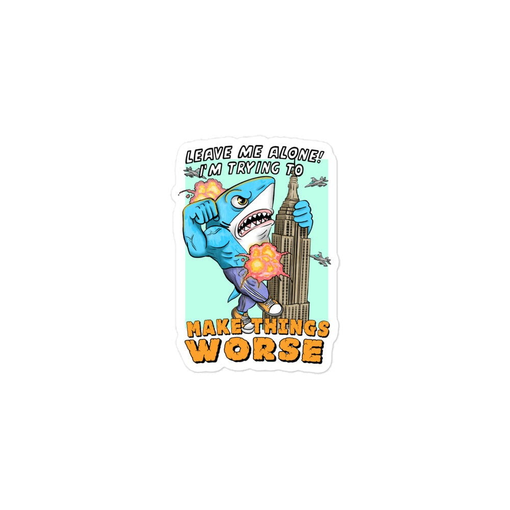 Make Things Worse Bubble-free stickers vinyl decal cute sticker ...