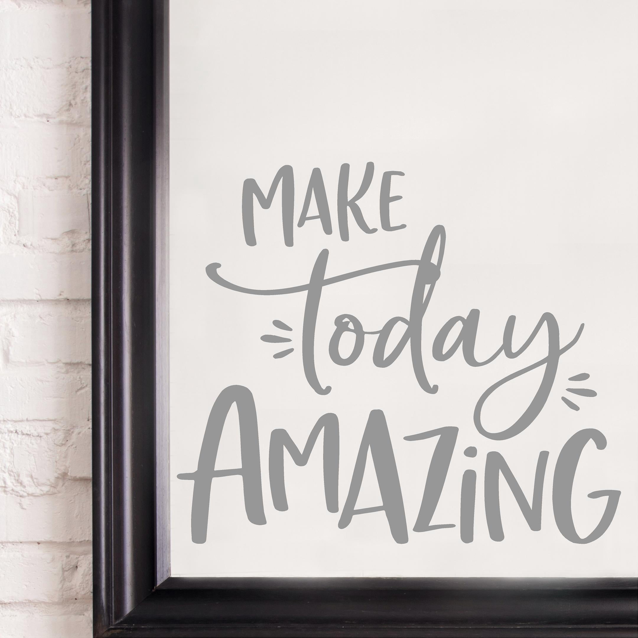 Make Today Amazing Motivational Vinyl Lettering Wall Decal Sticker ...