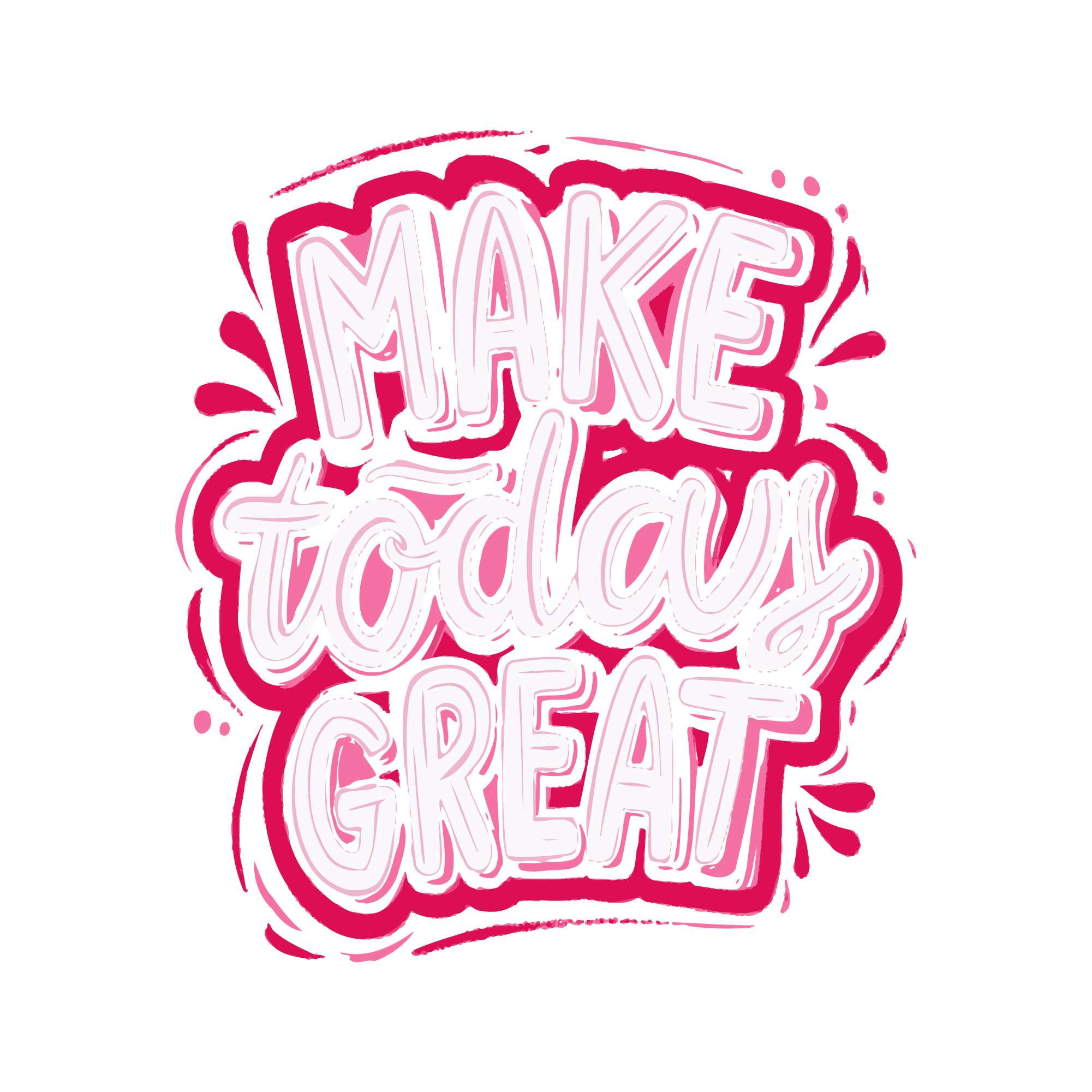 Make Today Great Motivating Empowering Uplifting Quote Wall Art Sticker ...